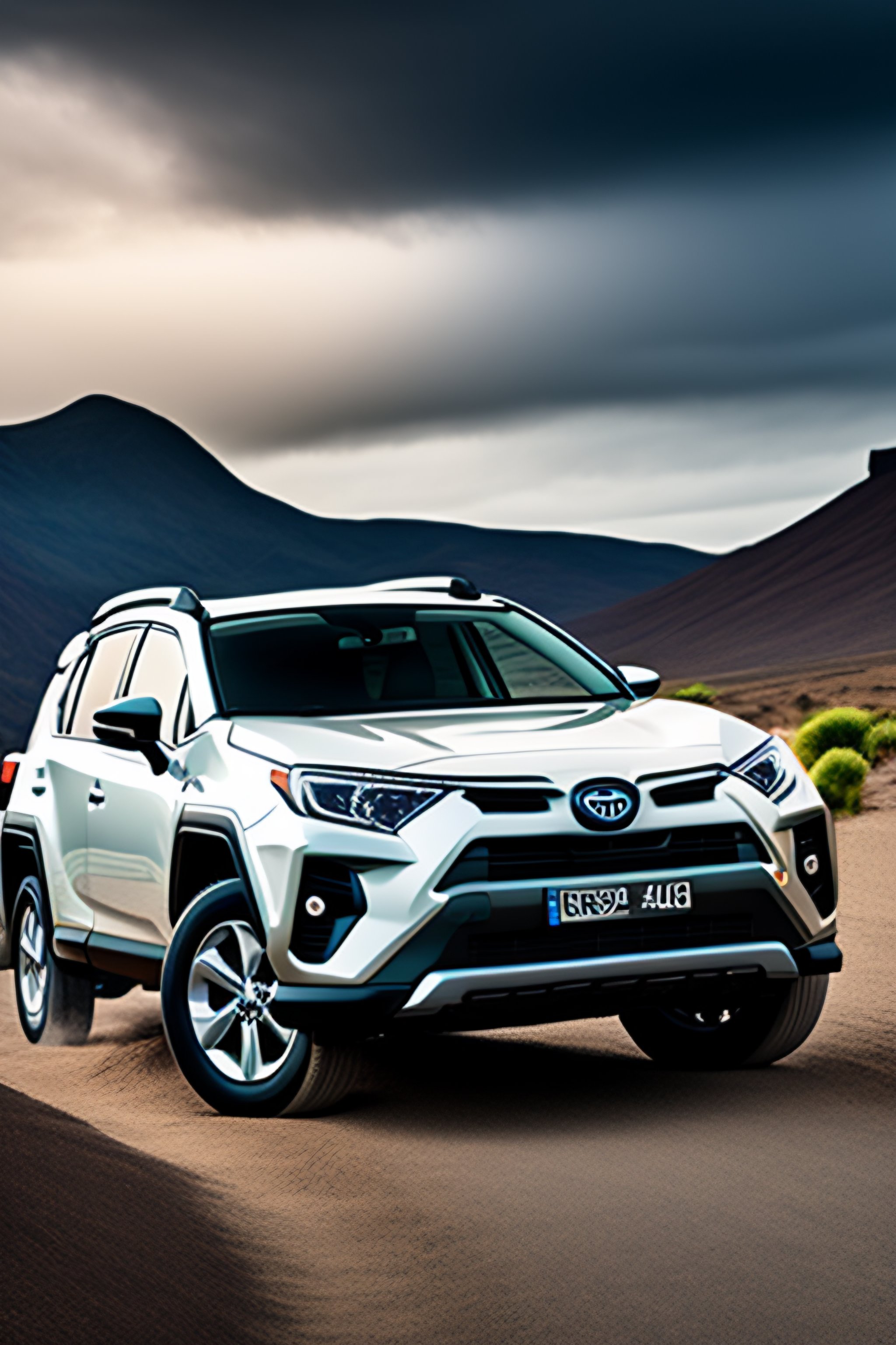 Lexica - Grey Toyota rav4 car realistic photo