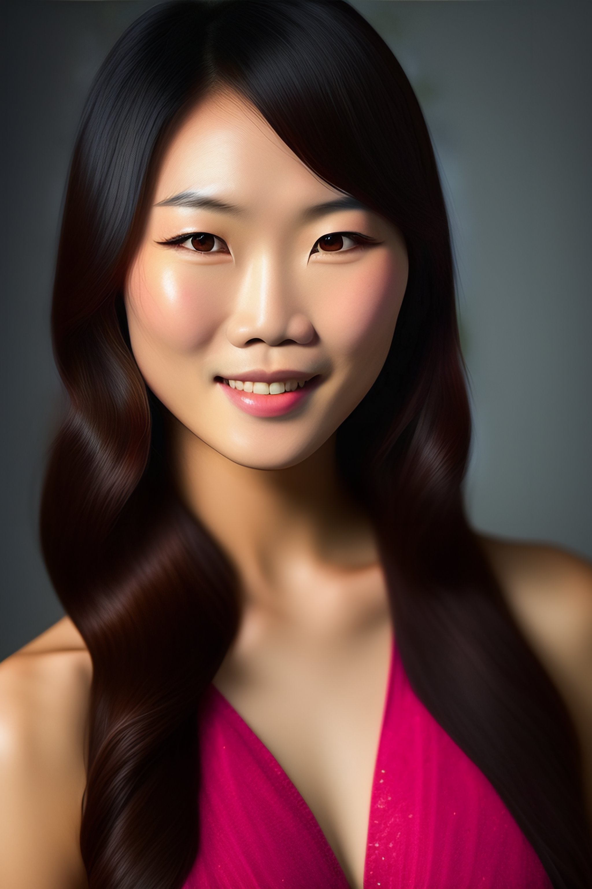 Lexica - Cute asian girl and high cheekbones