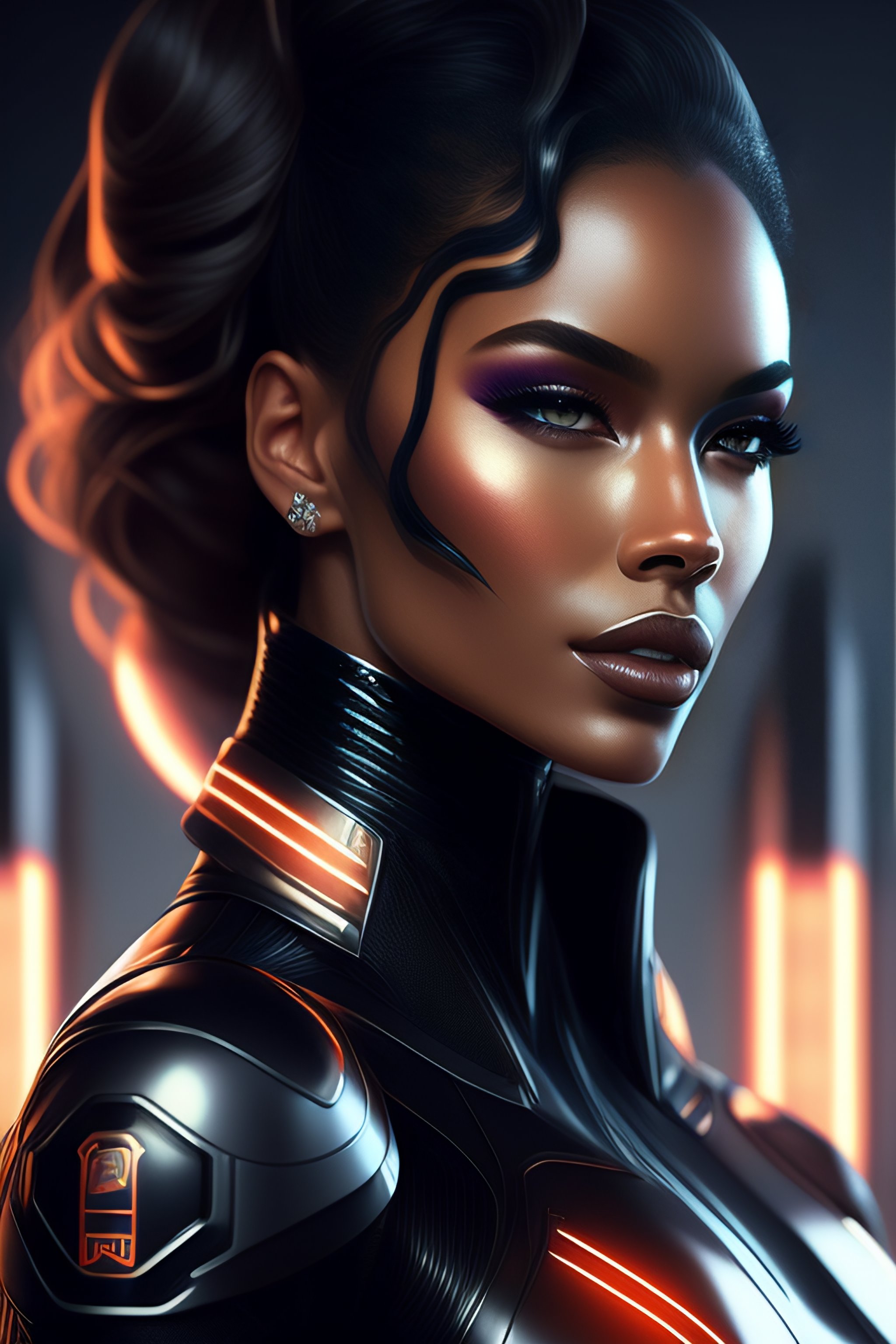 Lexica - Portrait of robocop girl, intricate, futuristic, elegant ...