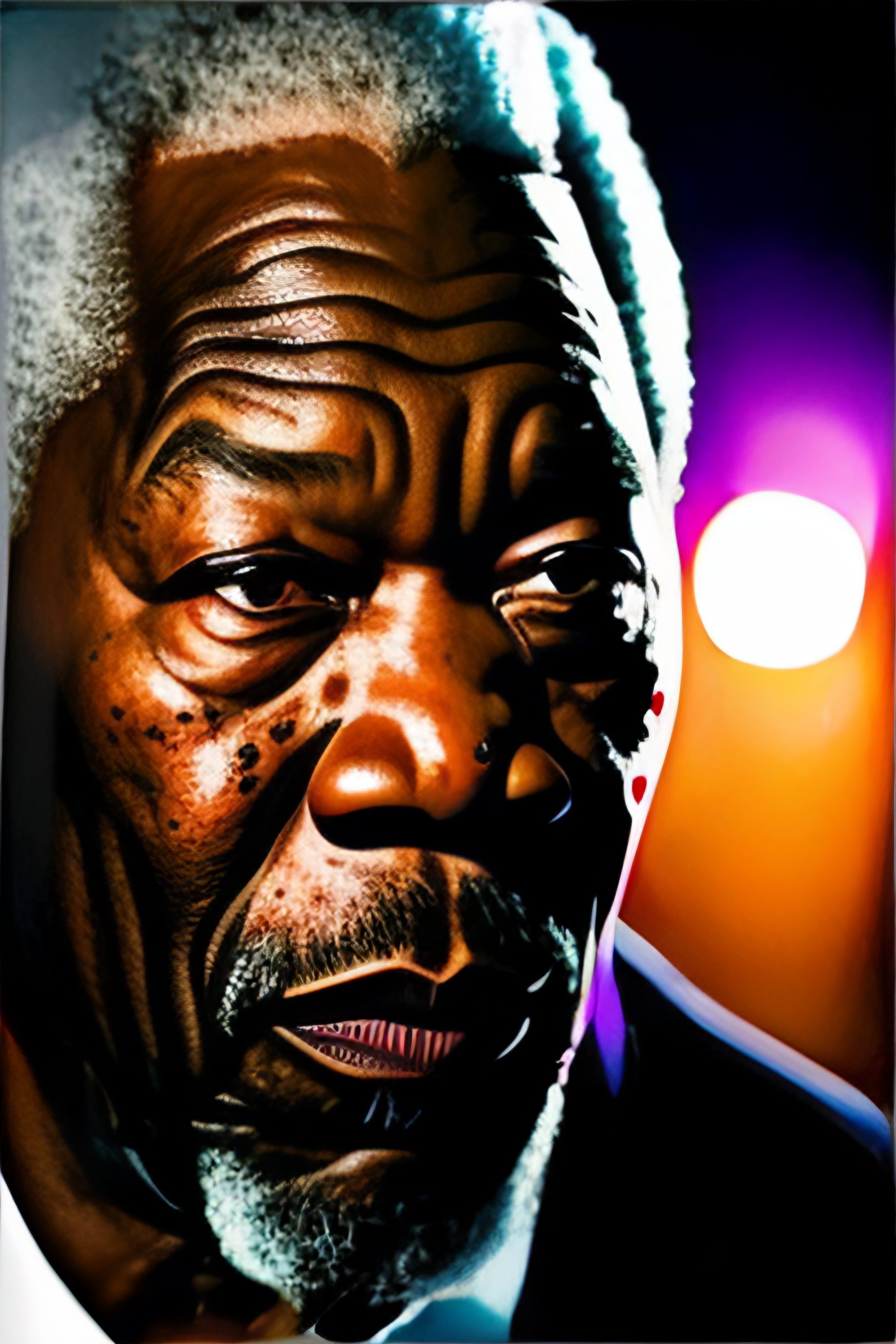 Lexica - A cinematic film still of Morgan Freeman starring as 50 Cent ...