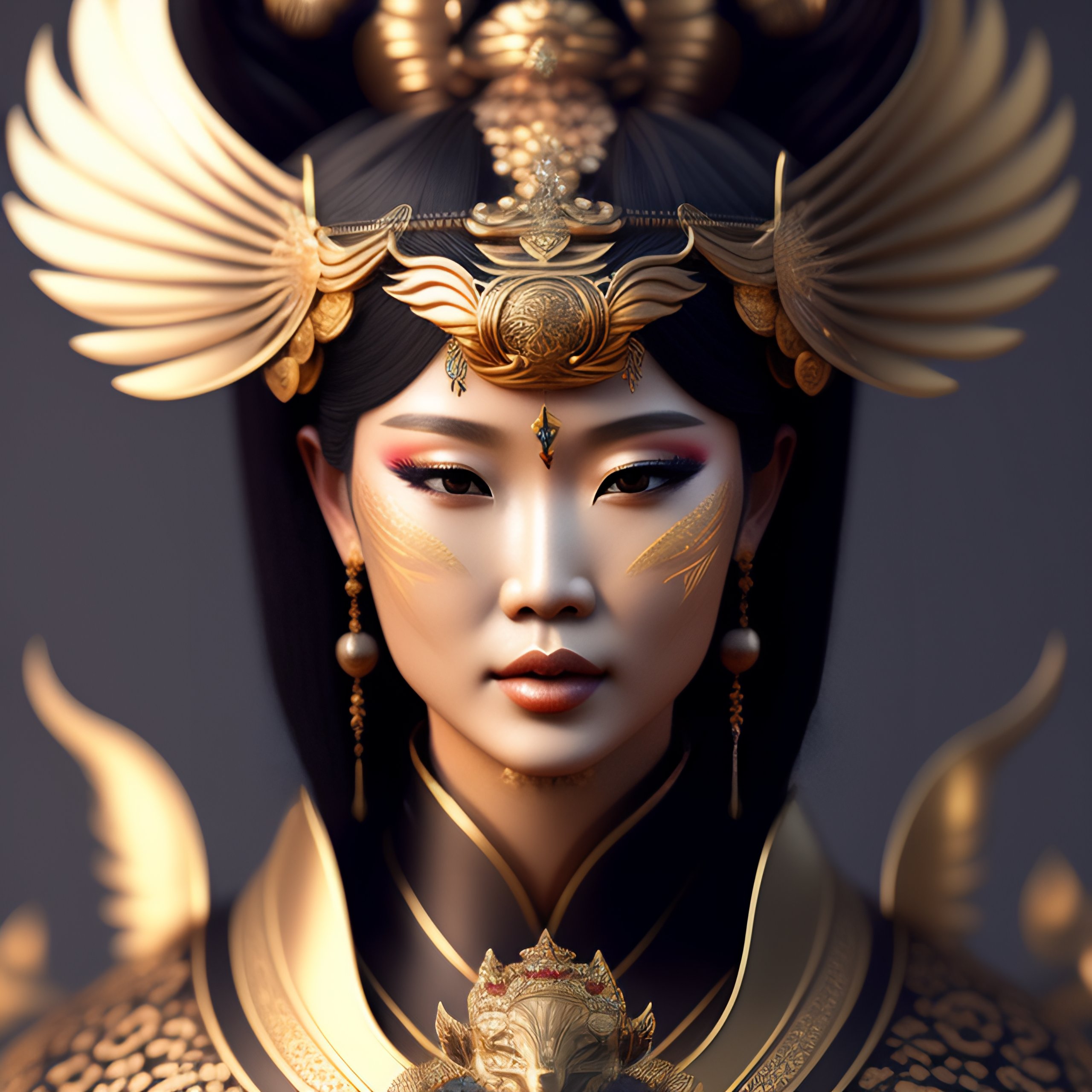 Lexica 3 D Goddess Close Up Profile Portrait With Ram Skull Beautiful Intricately Detailed