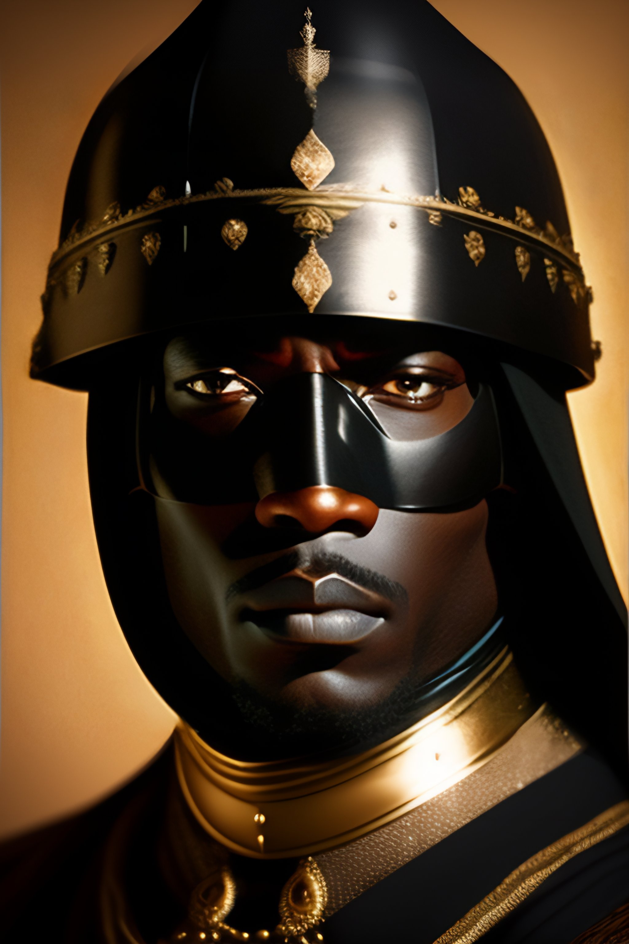 Lexica - Black knight uncovered face