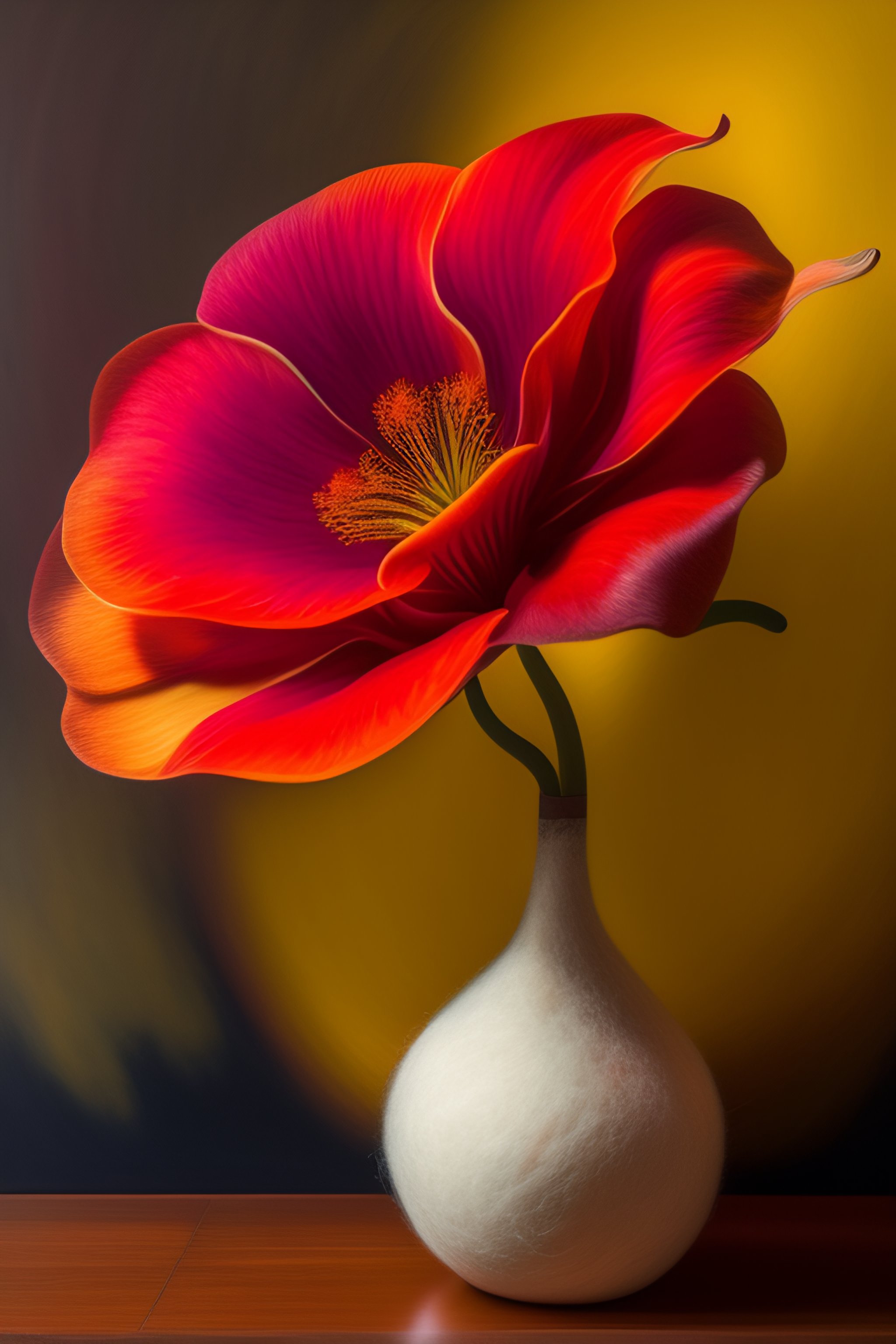 Lexica - Felted art, hundreds of red anthuriums, blood-drenched ...