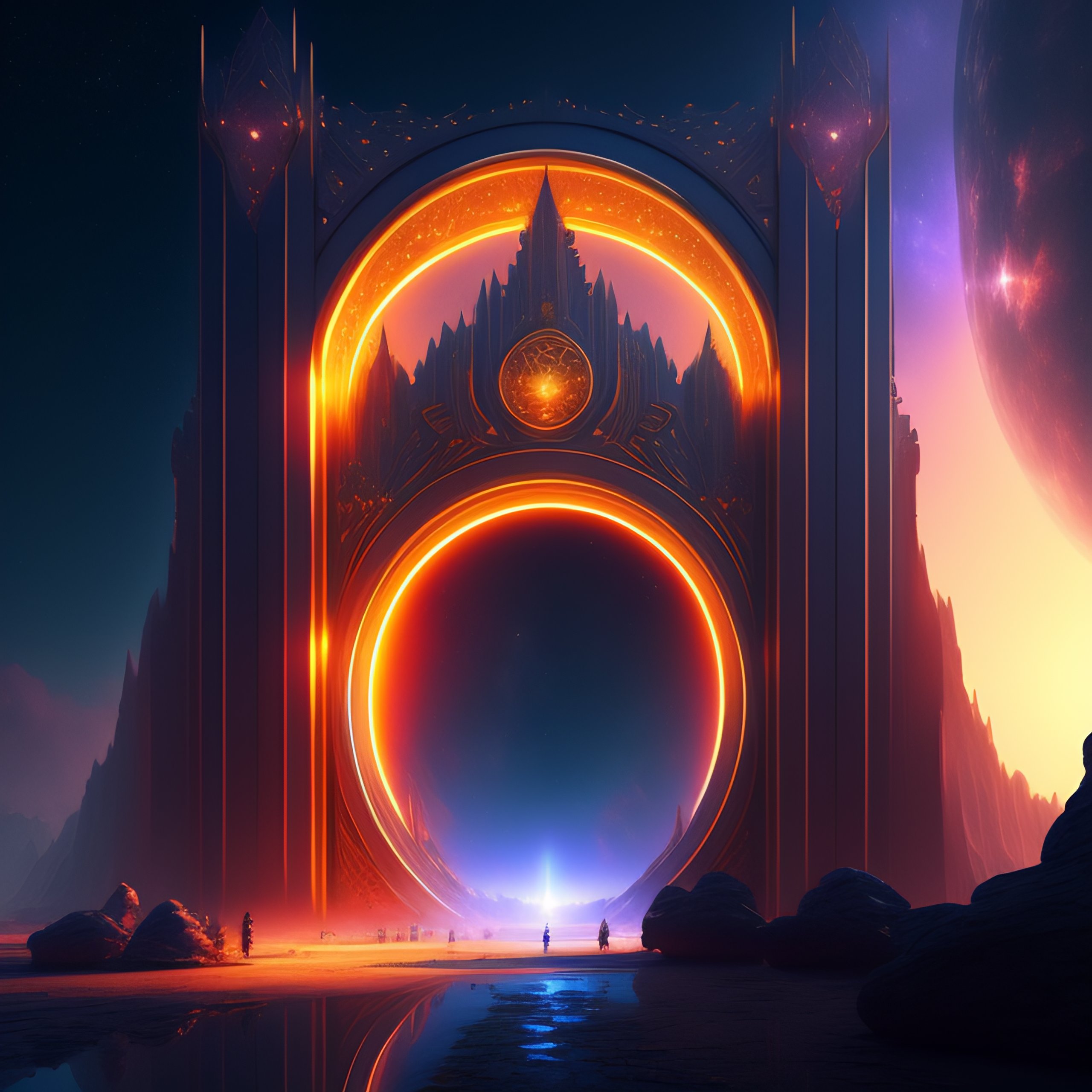 Lexica - Glowing intergalactic star gate that was discovered in ruins ...