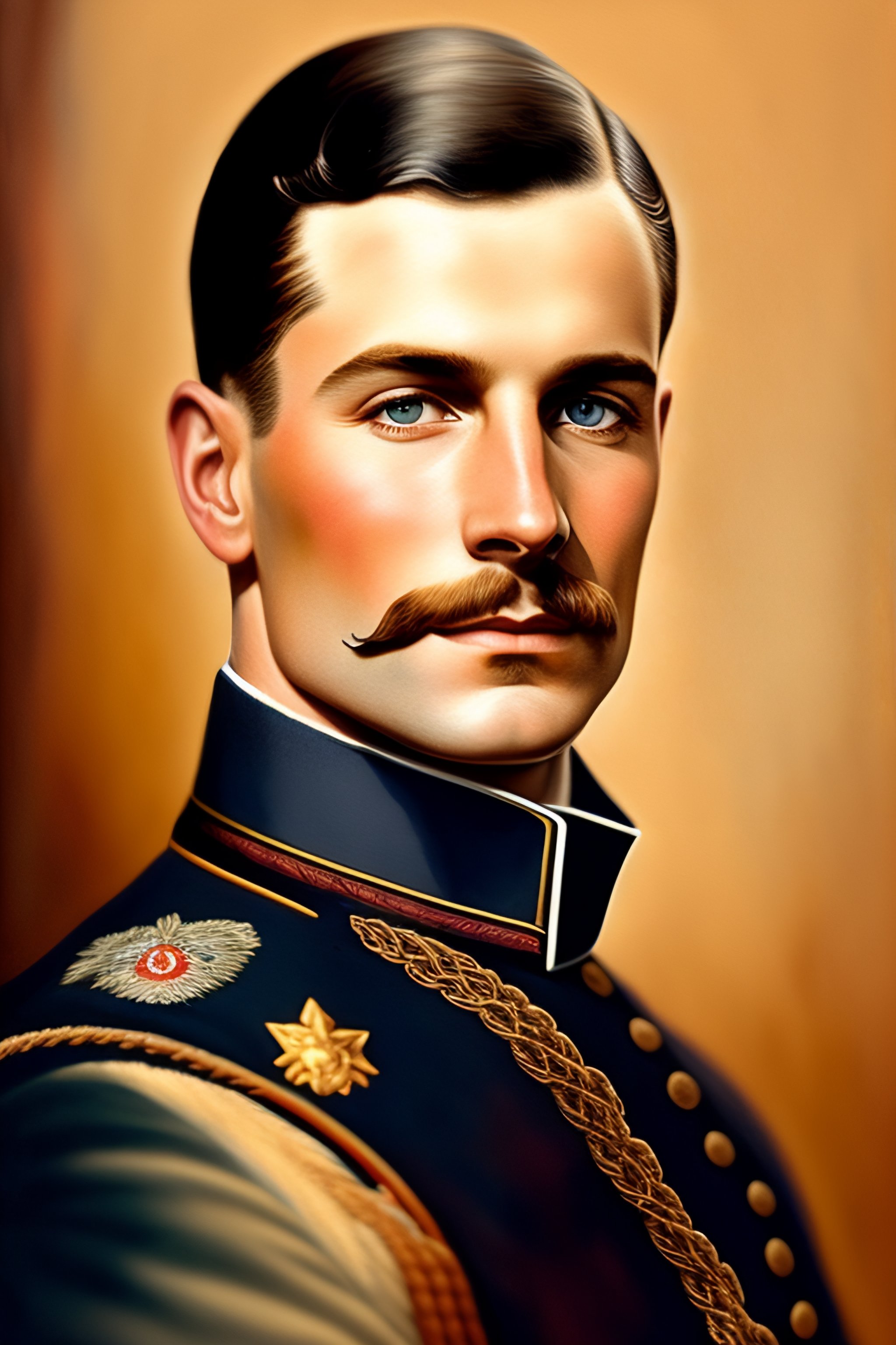 Lexica - Watercoloured portrait of a natsoc soldier, circa 1940