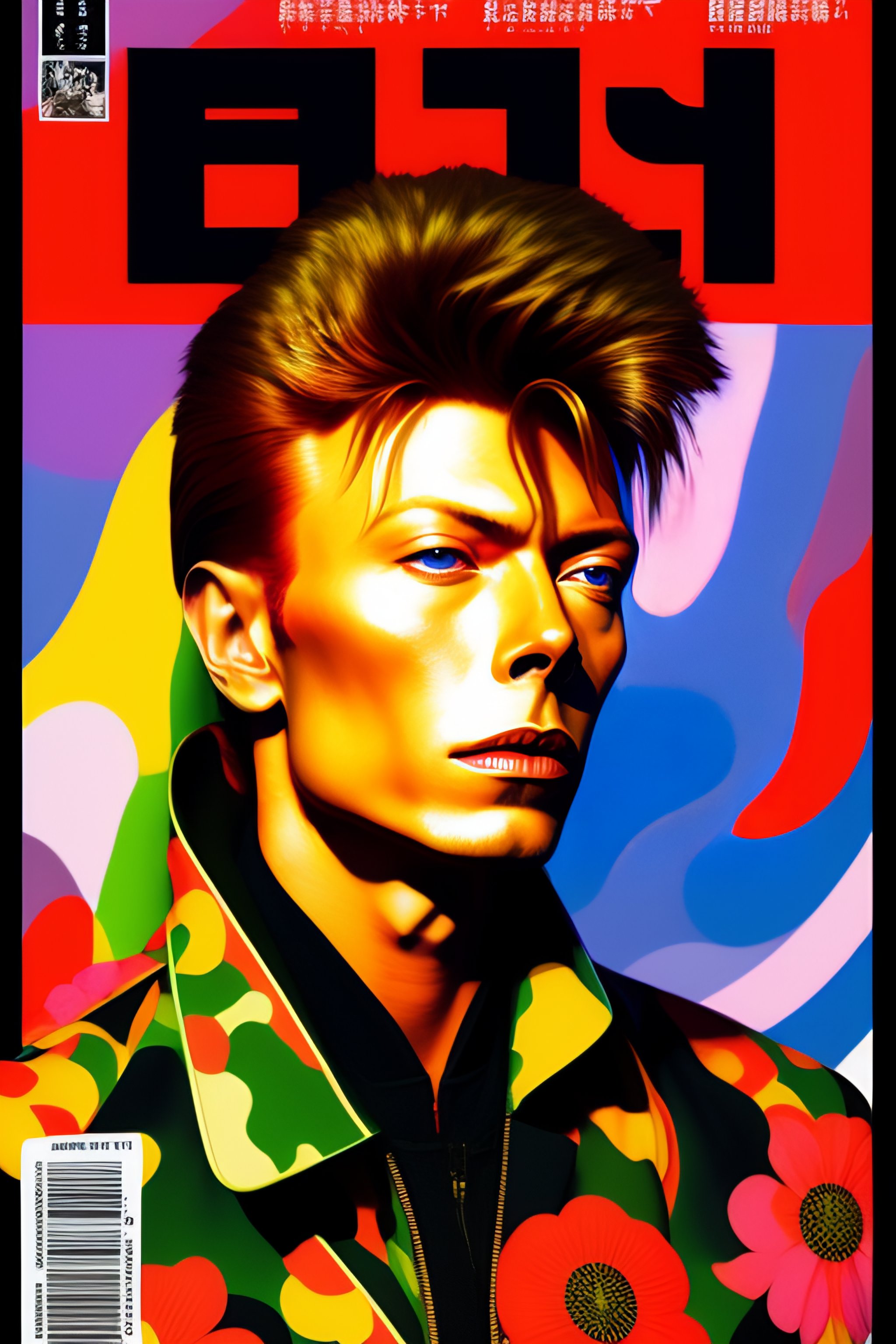 Lexica - Magazine cover poster, David Bowie upper portrait of male ...