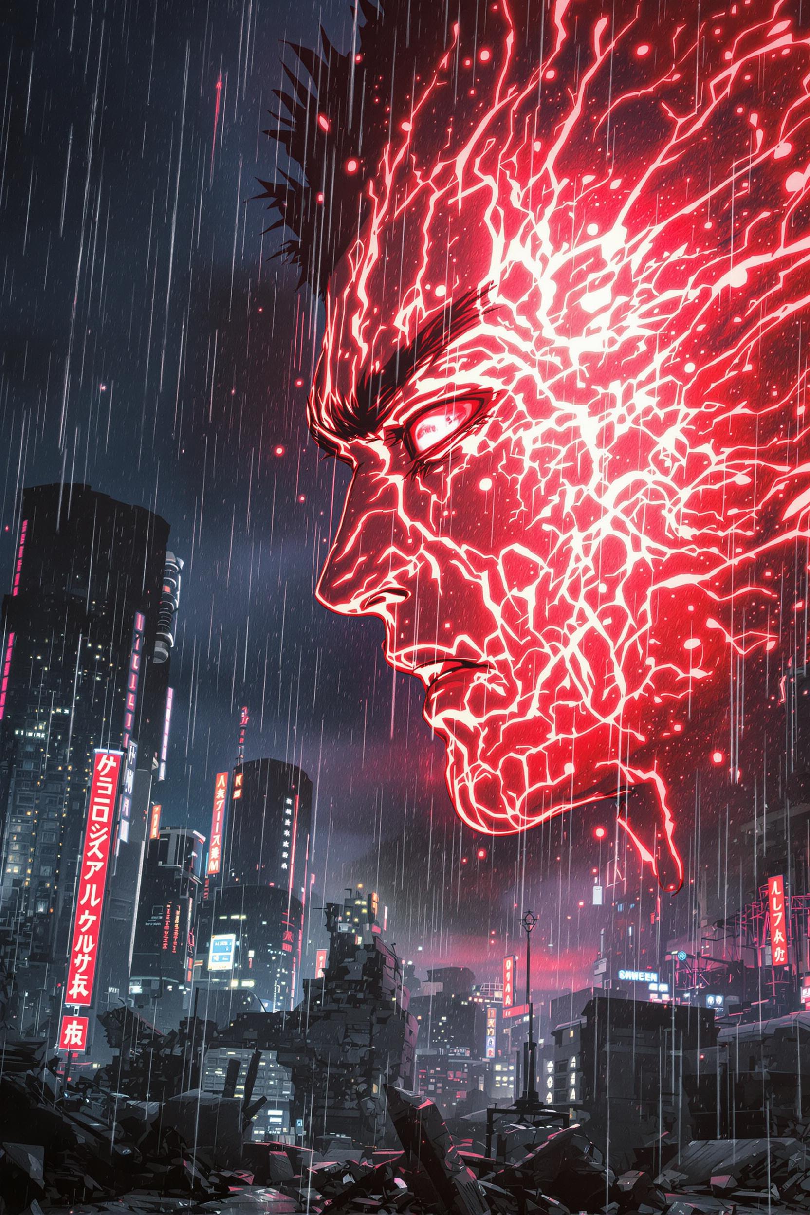Lexica - Anime art of Akira, detailed scene, red, perfect face ...
