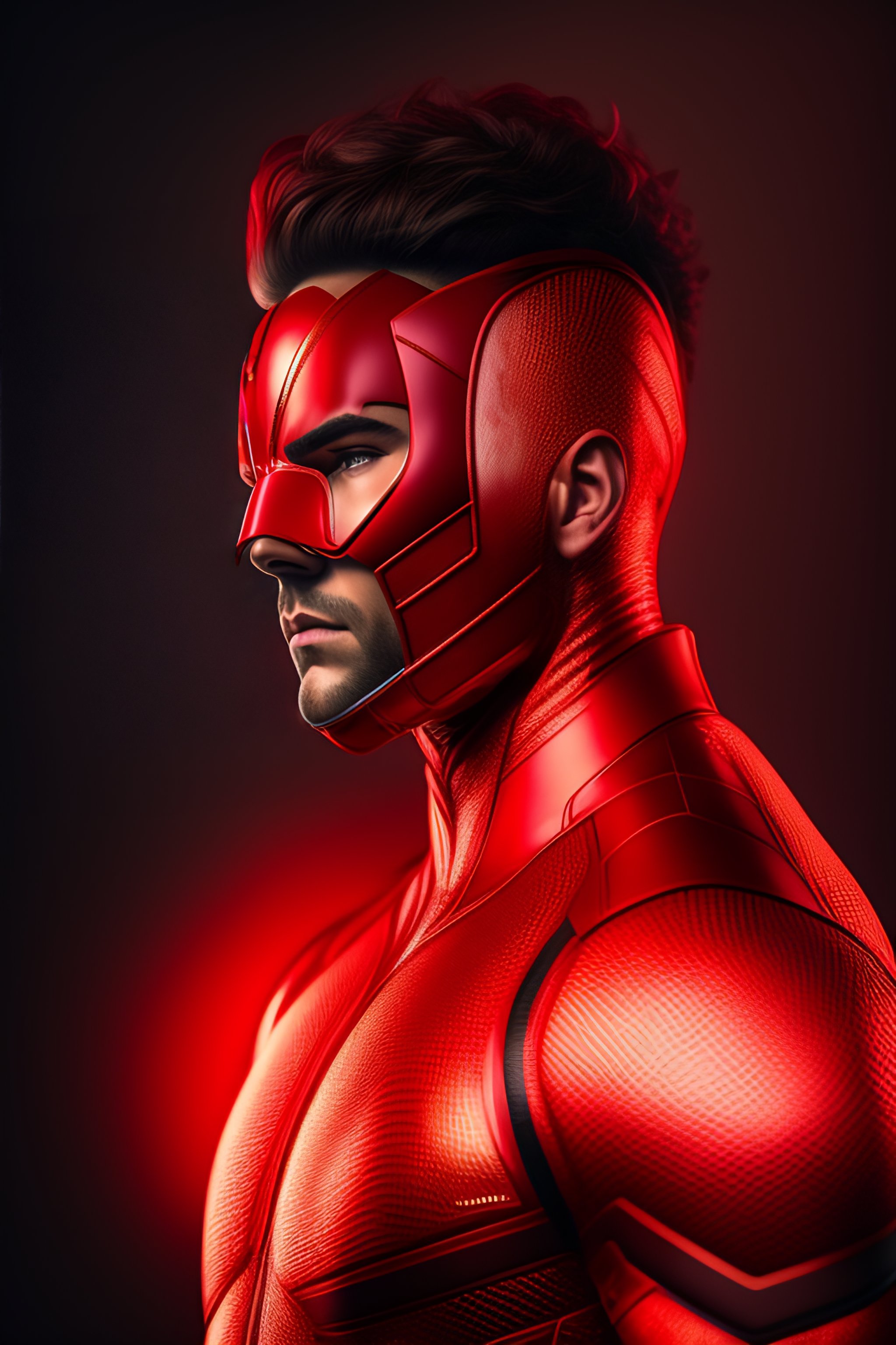 Lexica - A ultradetailed beautiful panting of a male superhero in a red ...