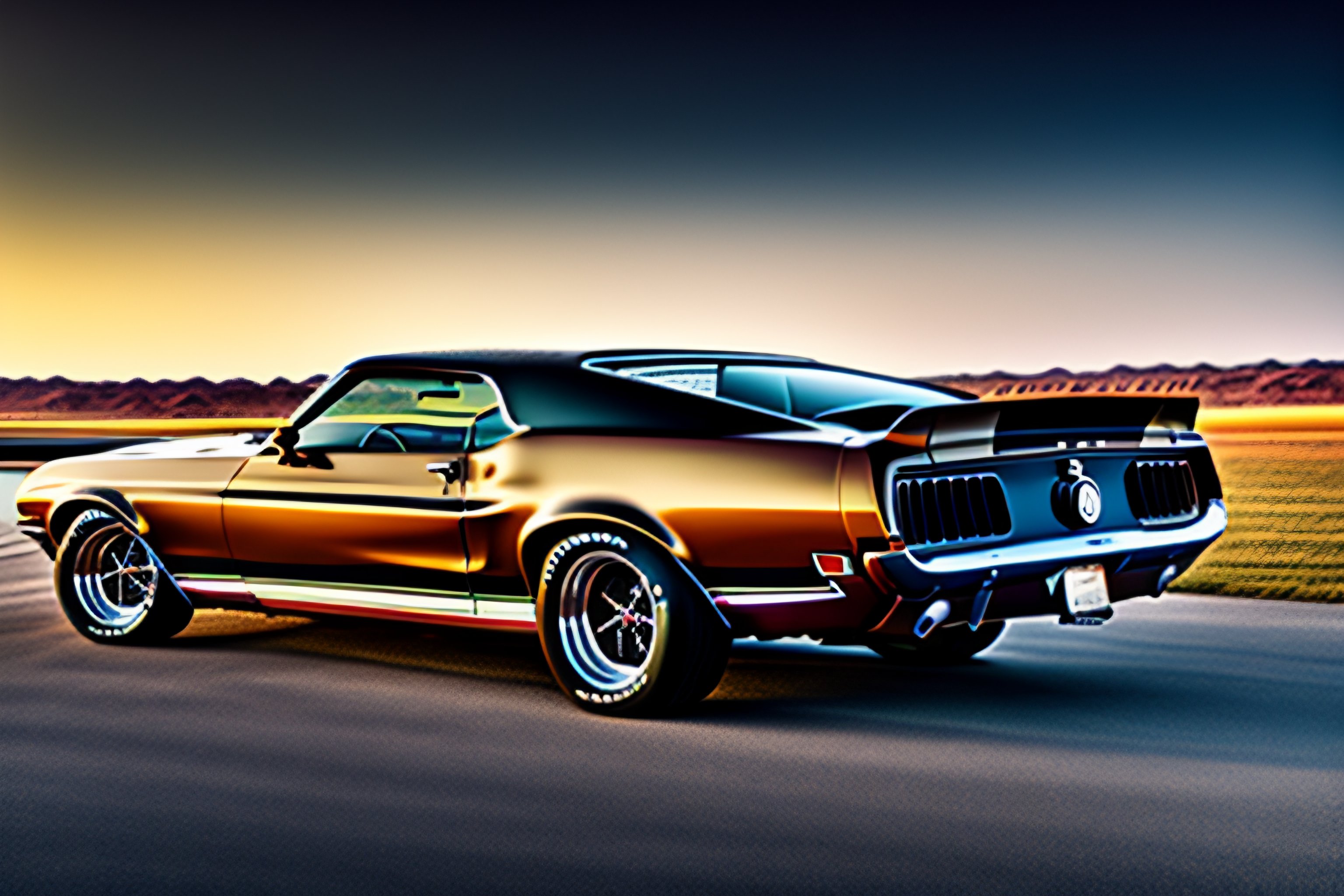 Lexica - Realistic photo 1969 ford mustang SS ((cragar wheels)) during ...