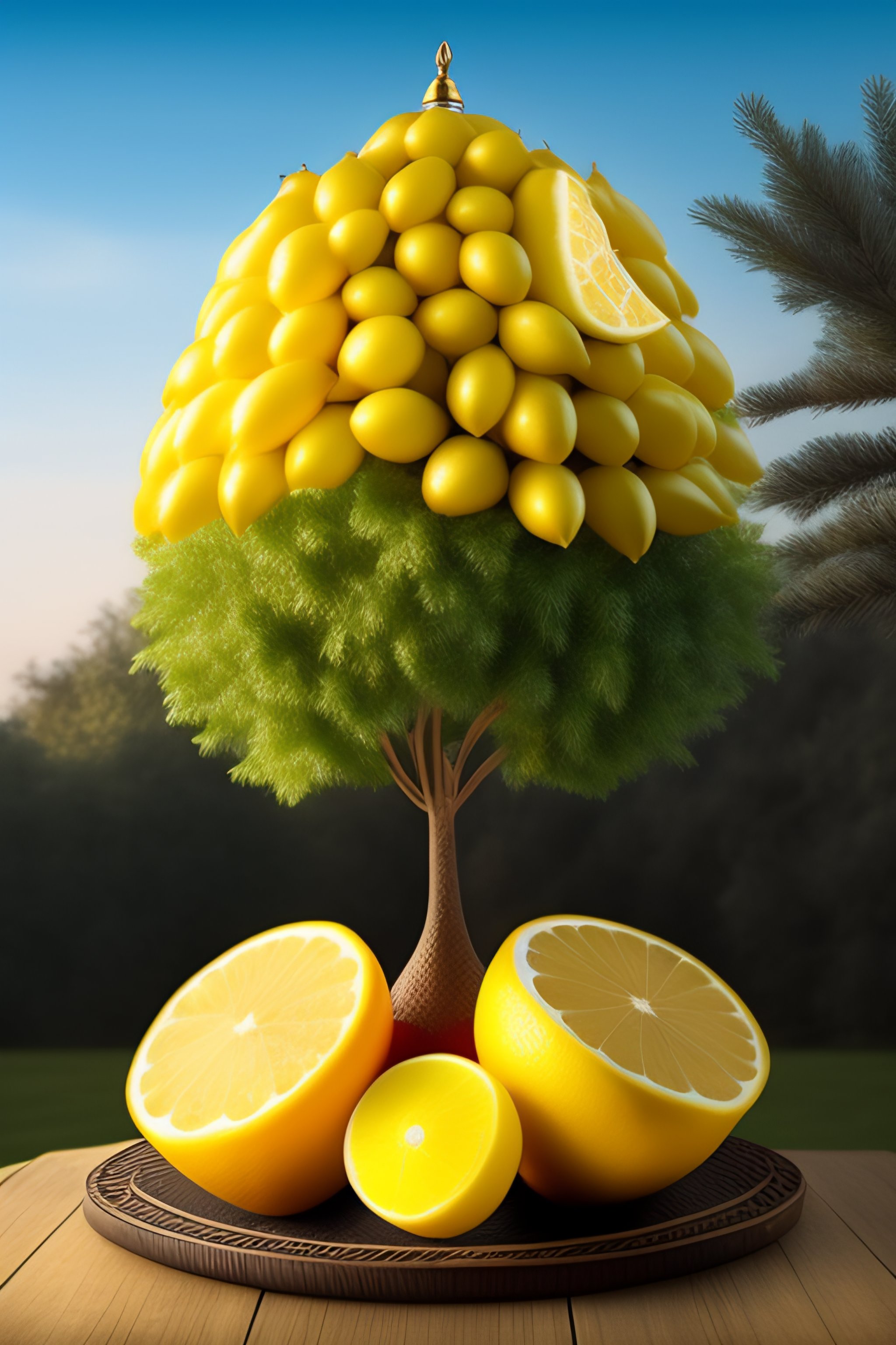 Lexica - Best selling nft modified with slices of lemons as trees