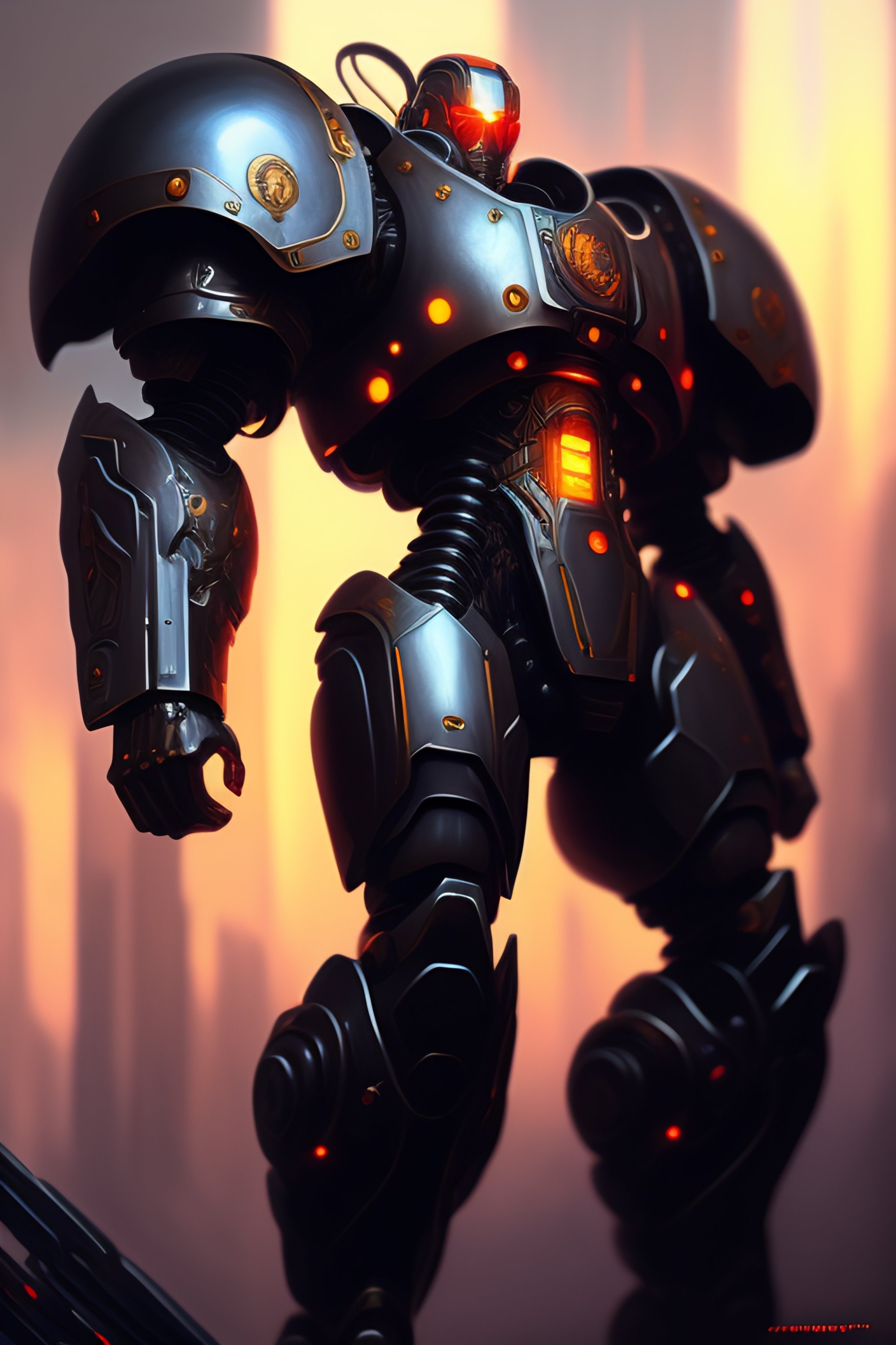 Lexica - Male Cyborg, warhammer 40k, human eye, full body shot, Horror ...