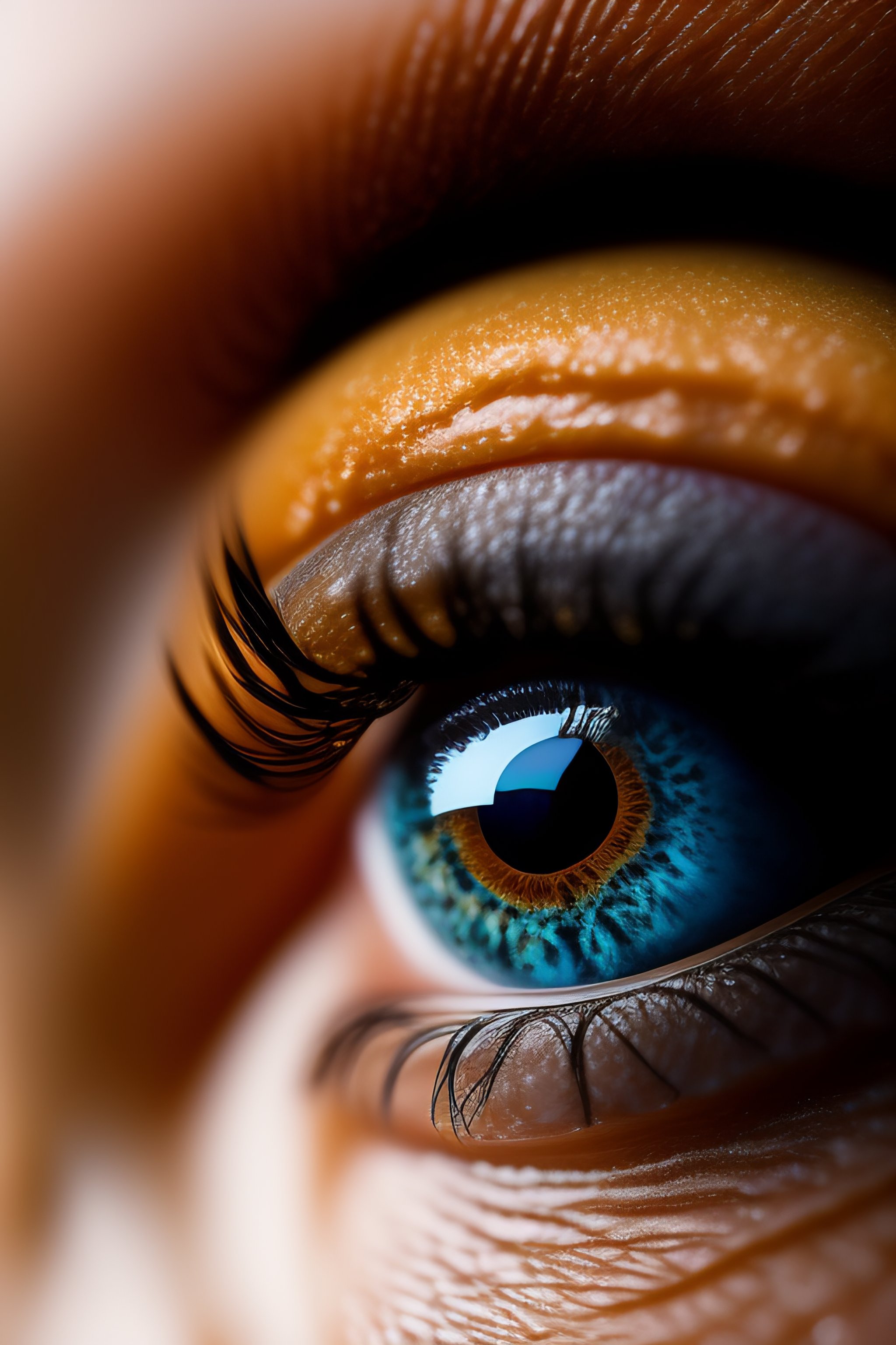 Lexica - Extreme detailed close up of eye slightly from the side