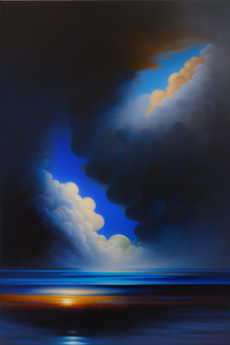 Lexica - "An abstract painting represents the contrast between light ...