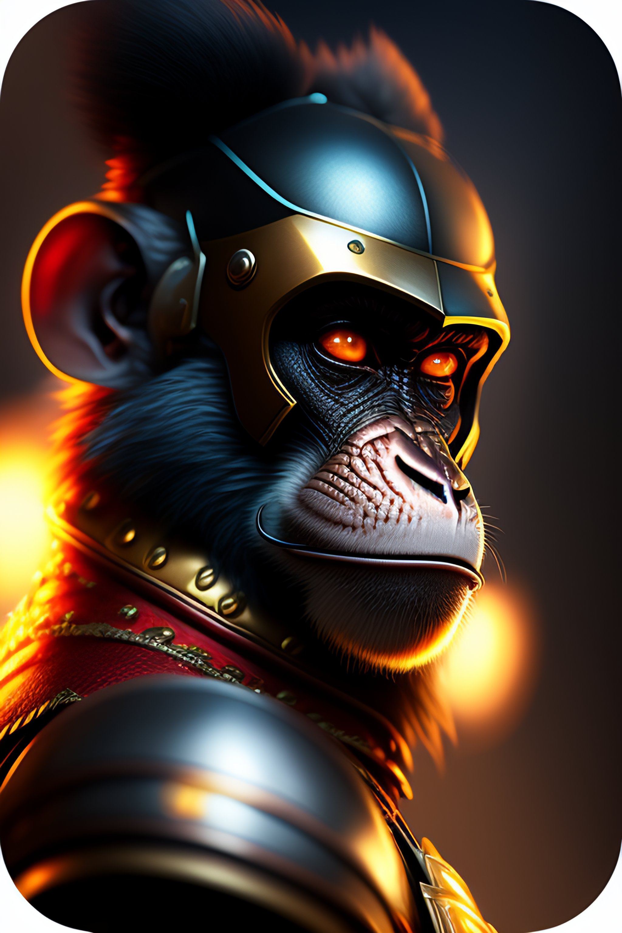 Lexica - Monkey Armored, detailed, Rpg style