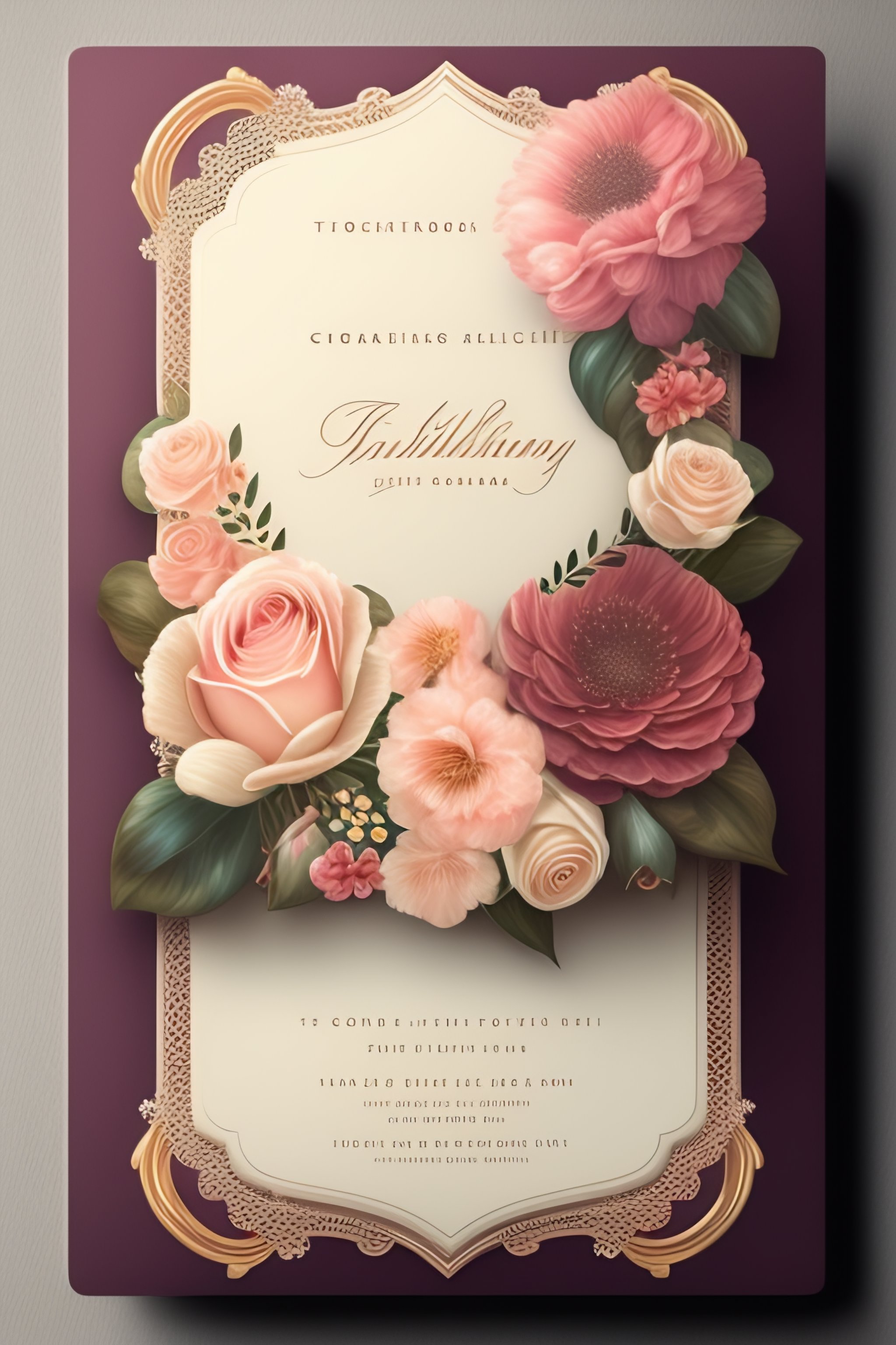 Lexica - "Create a realistic feminine, floral design using a soft color ...