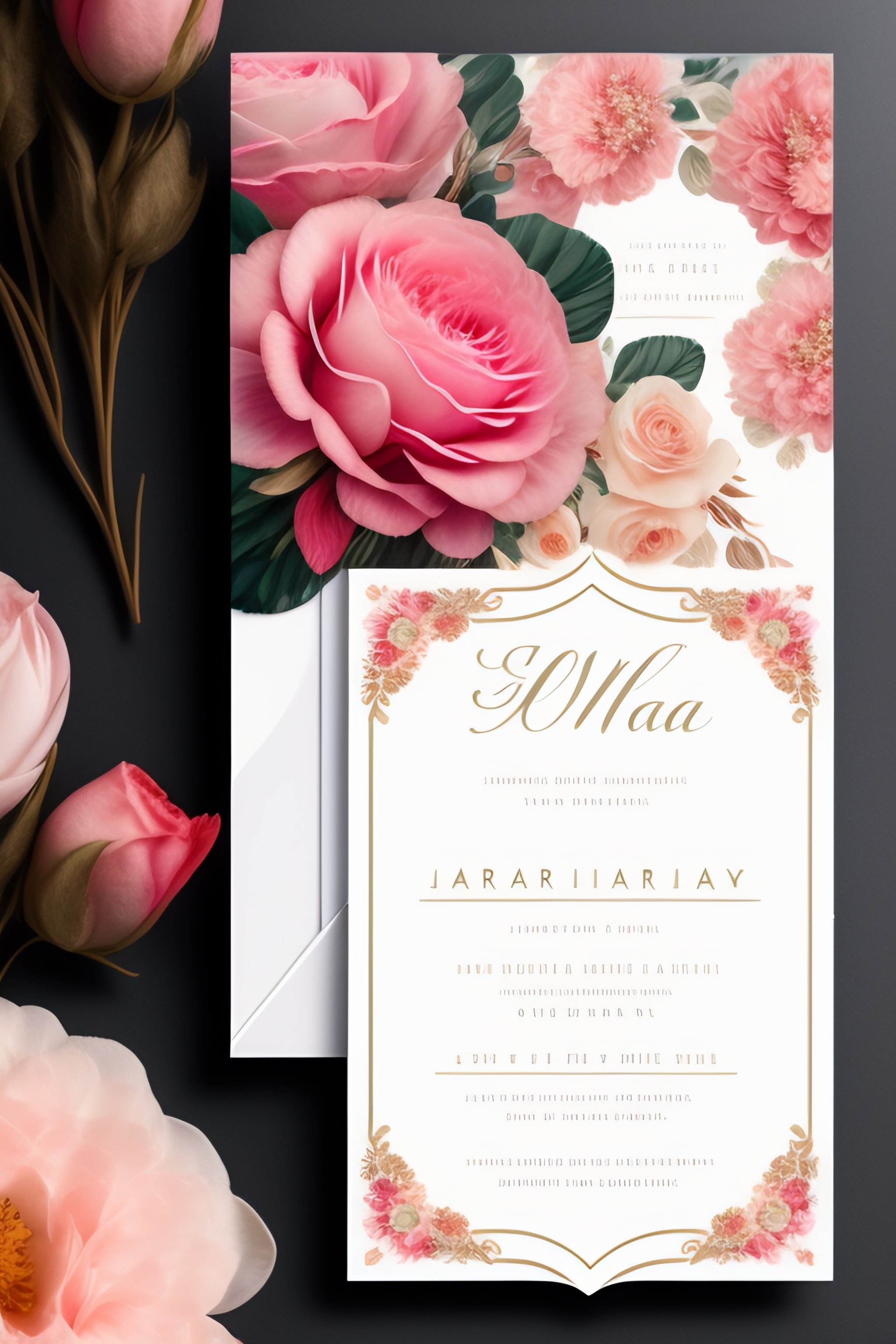 Lexica - "Create a realistic feminine, floral design using a soft color ...