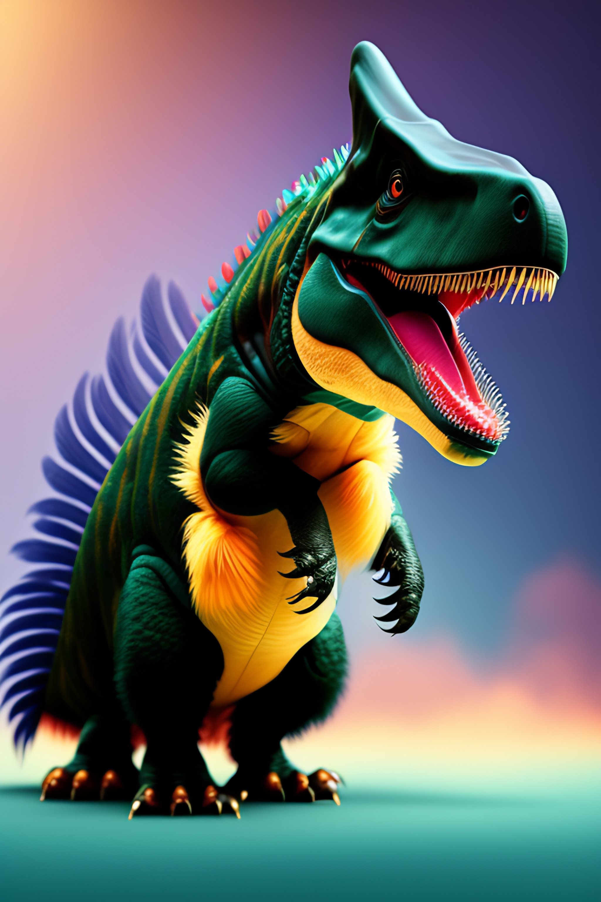 Lexica - A t-Rex with feathers