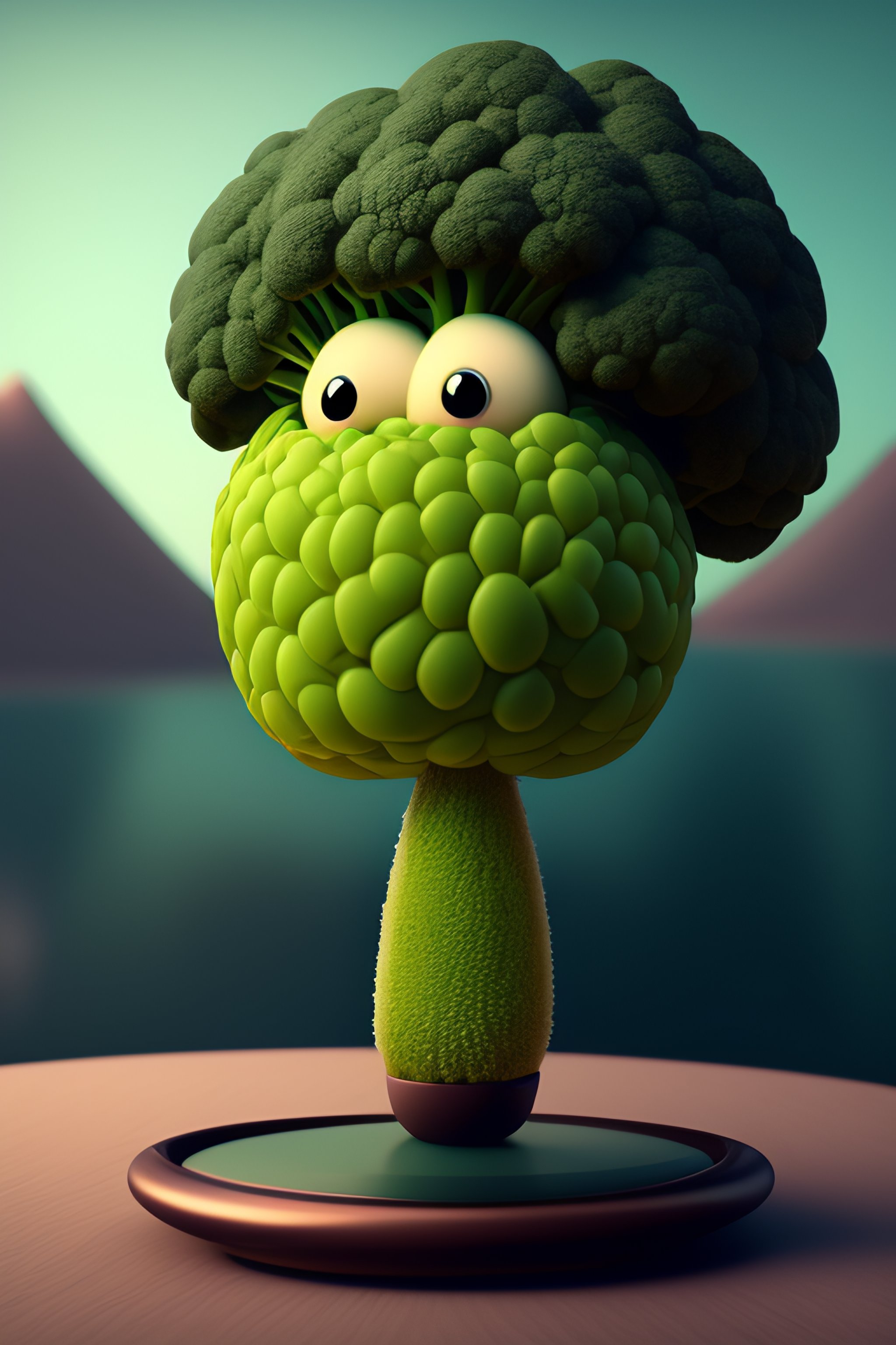 Lexica - Cartoon talking broccoli