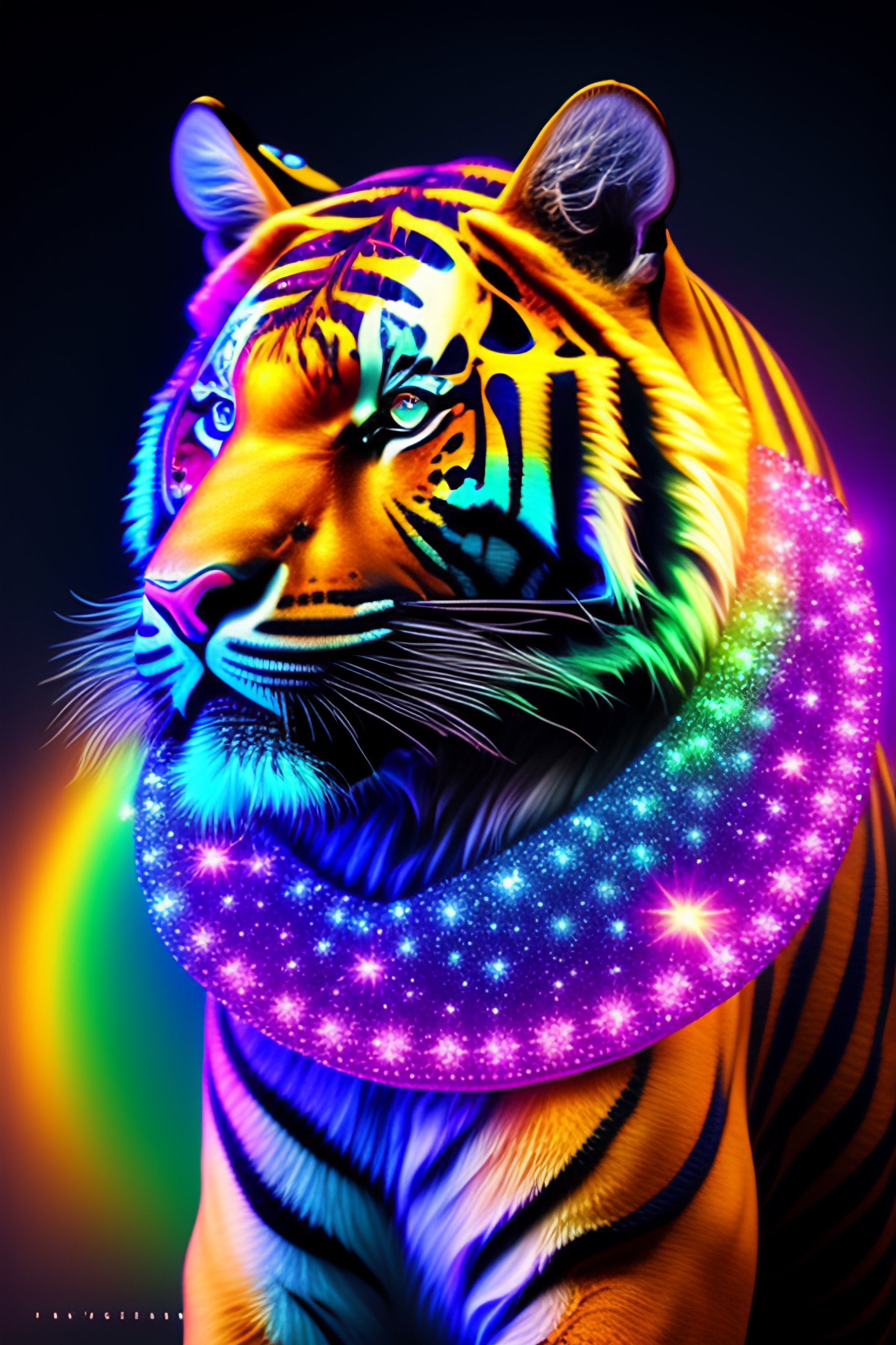 Rainbow Tiger Wallpaper