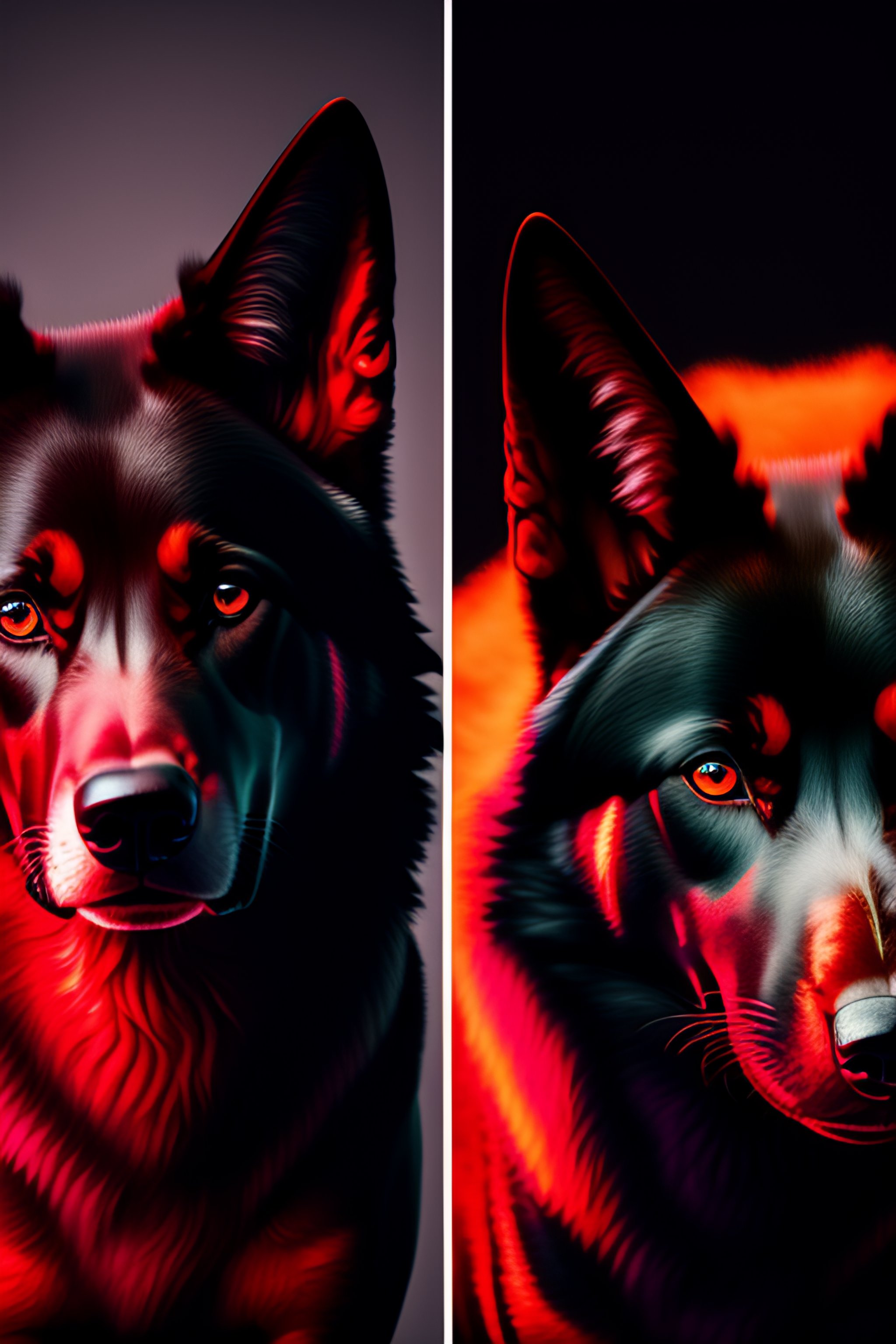 Black Wolf With Red Eyes Wallpaper