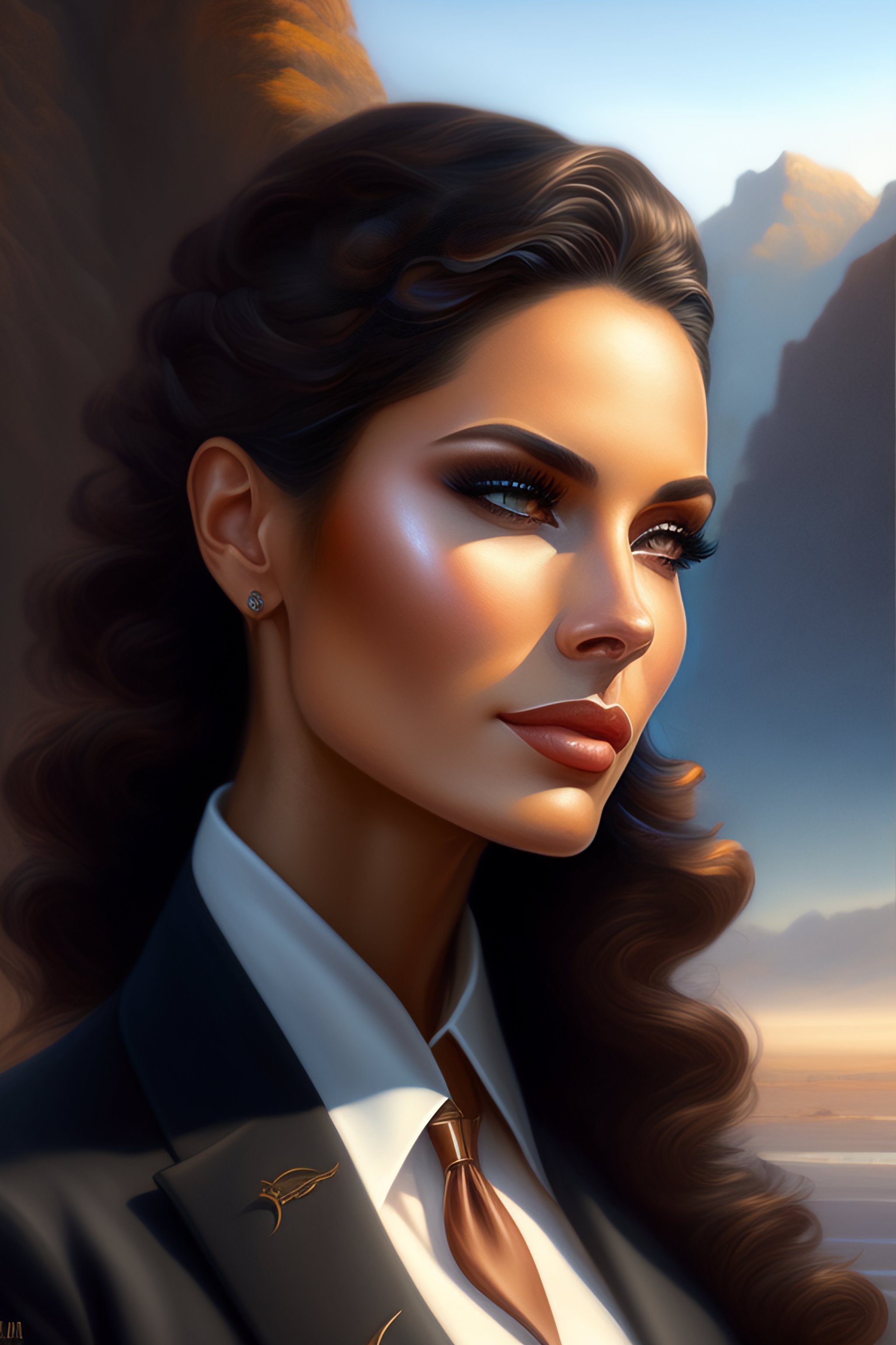 Lexica - Closeup portrait shot of a modern day detective in a scenic ...