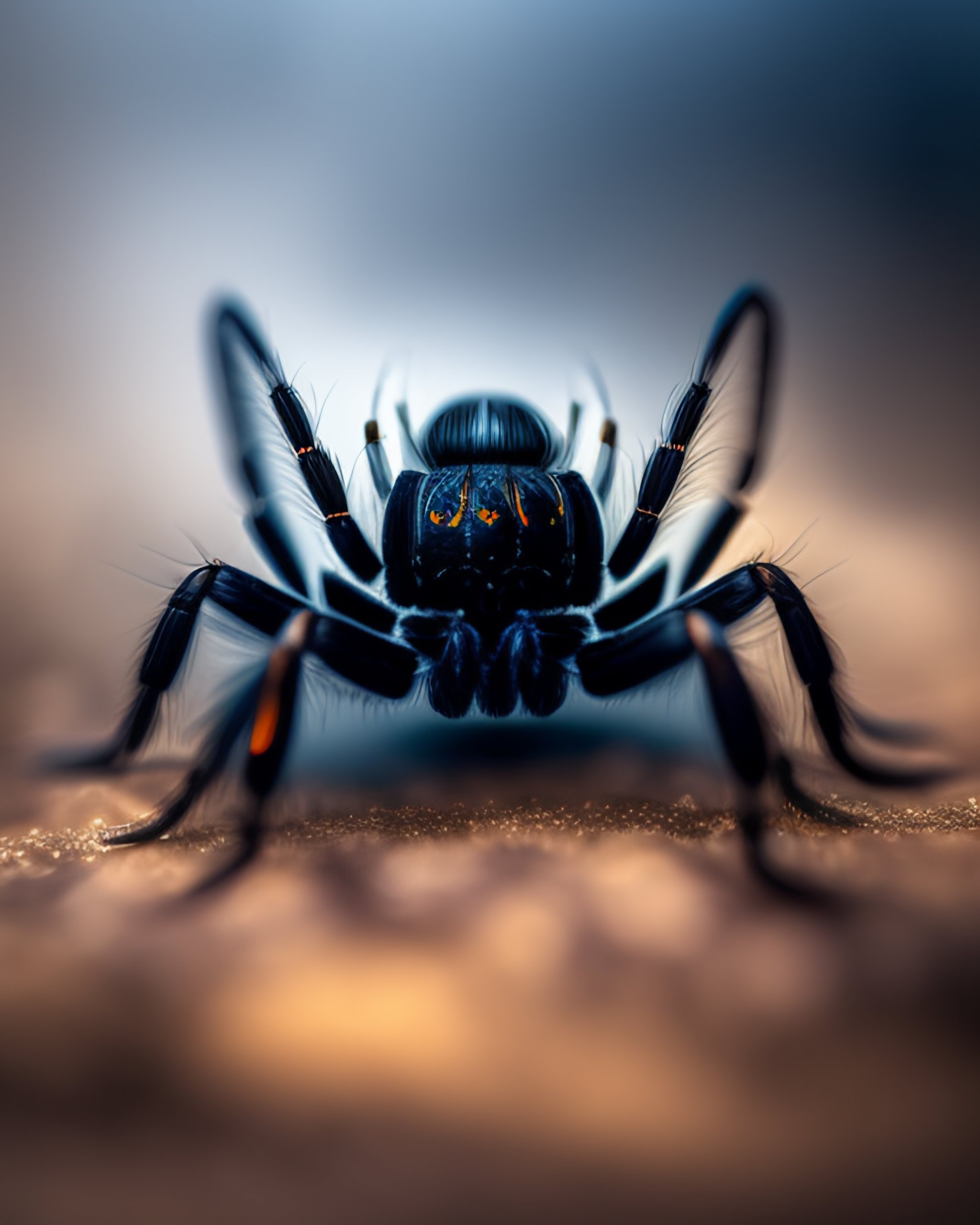 Lexica - Creature humanoid spider dark obscured by fog, grainy camera ...