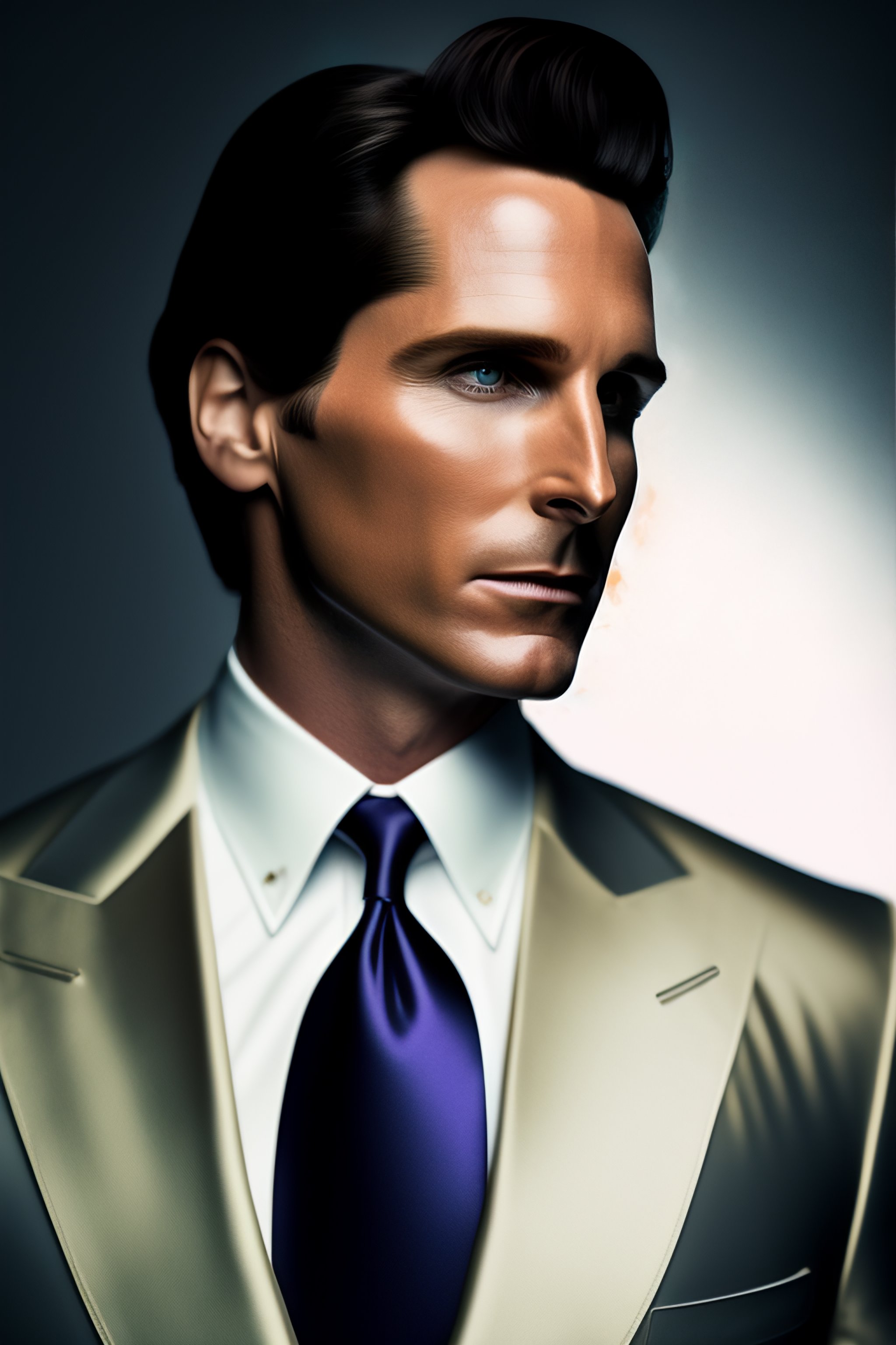 Lexica - An award-winning closeup photo of Patrick Bateman, interpreted ...