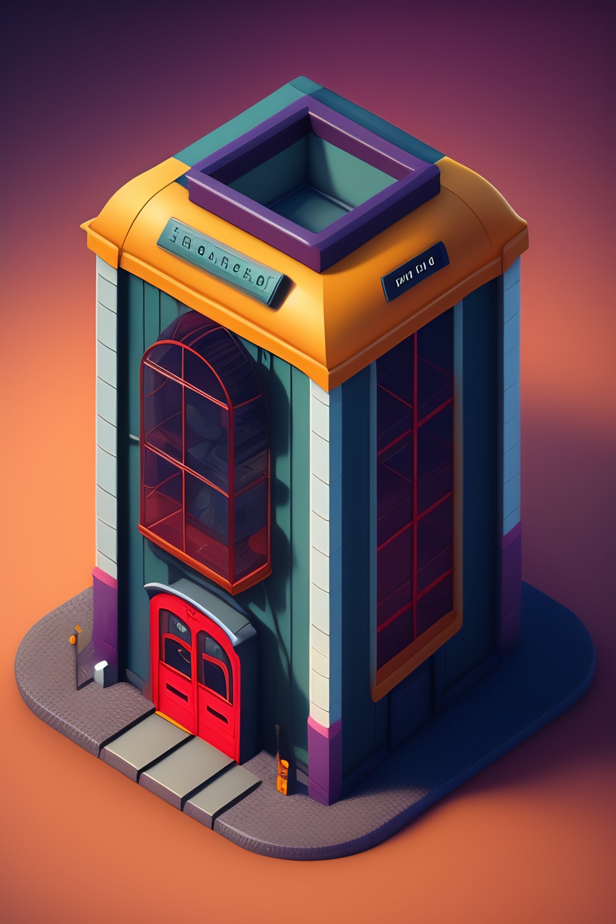 Lexica - 3d stylized game factory little building