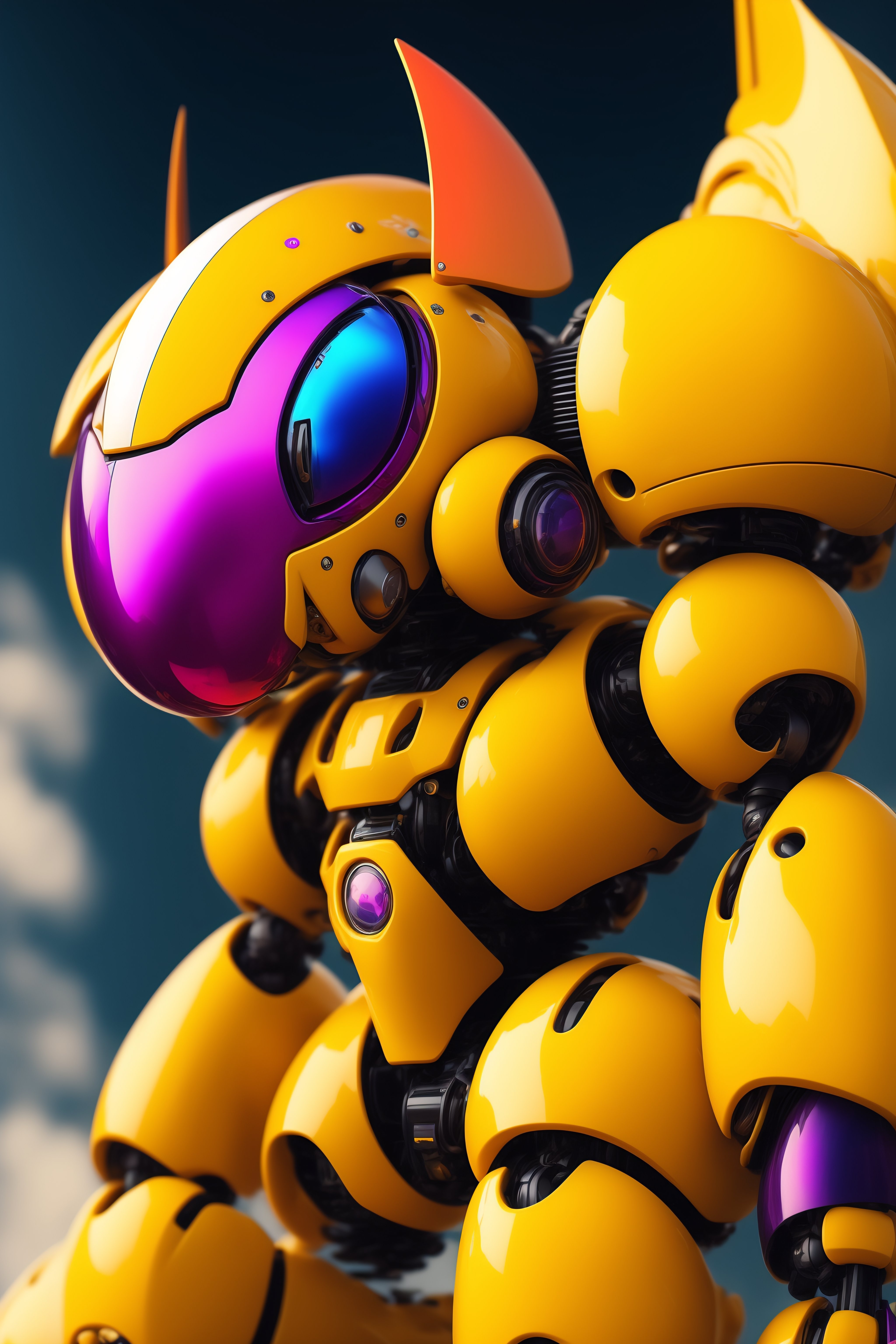 Lexica - A real life portrait of a rainbow medical assasin robot ...