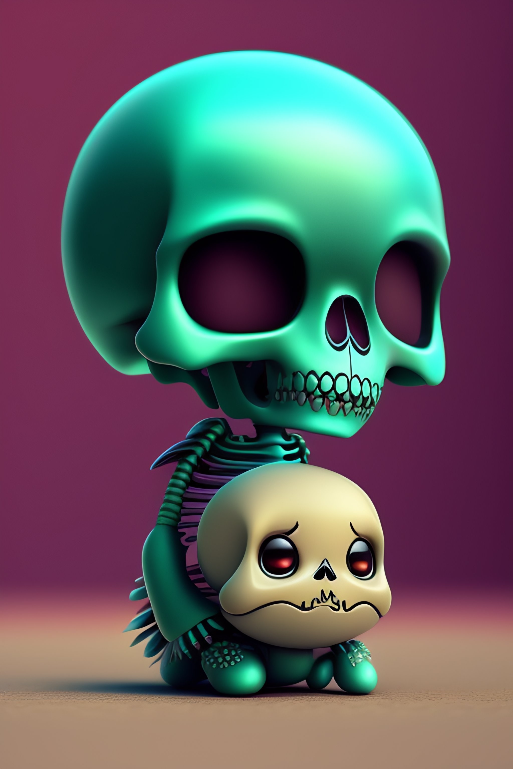 Lexica - Cute and adorable cartoon skeleton baby, fantasy, dreamlike ...