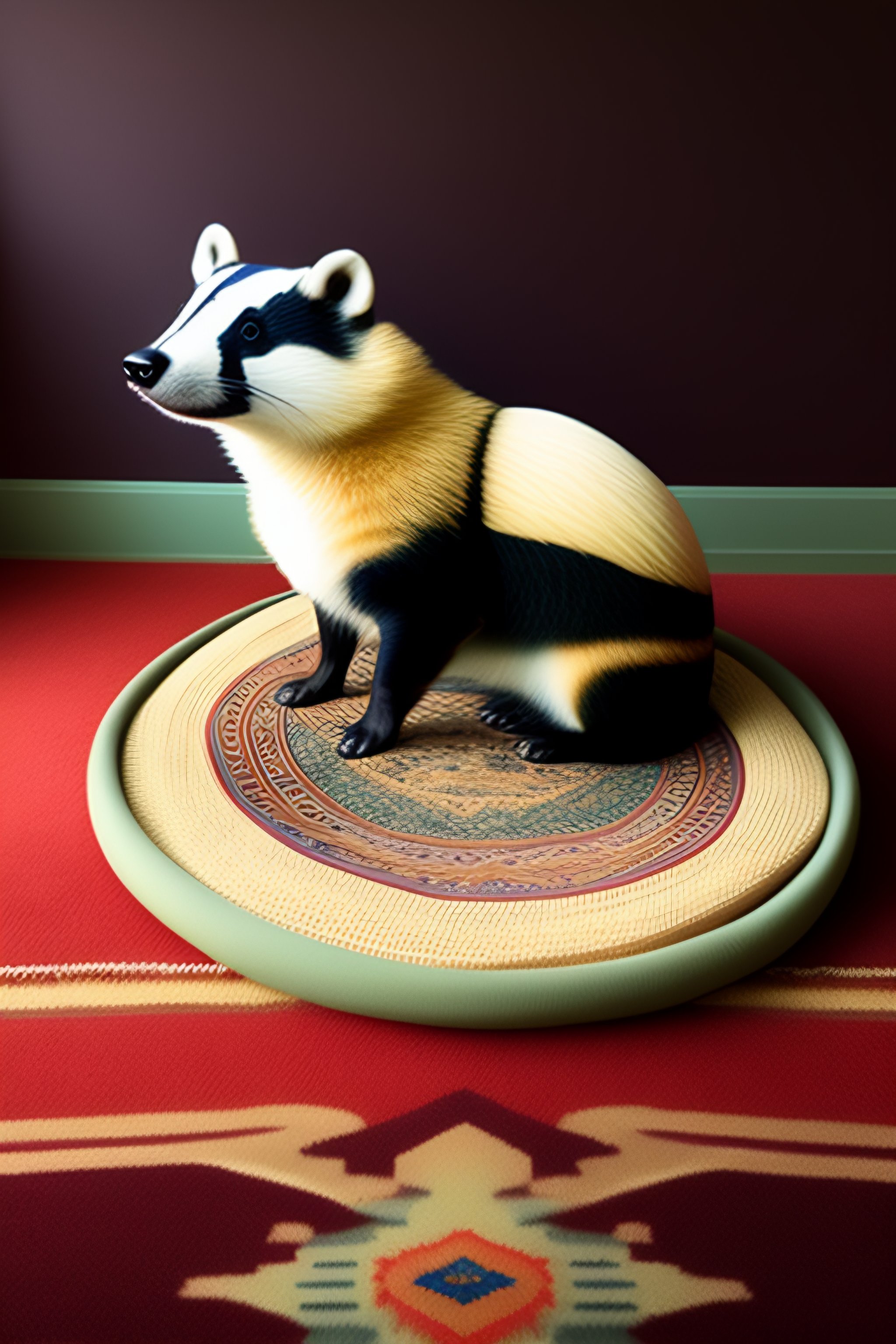 Lexica - Badger on flying carpet