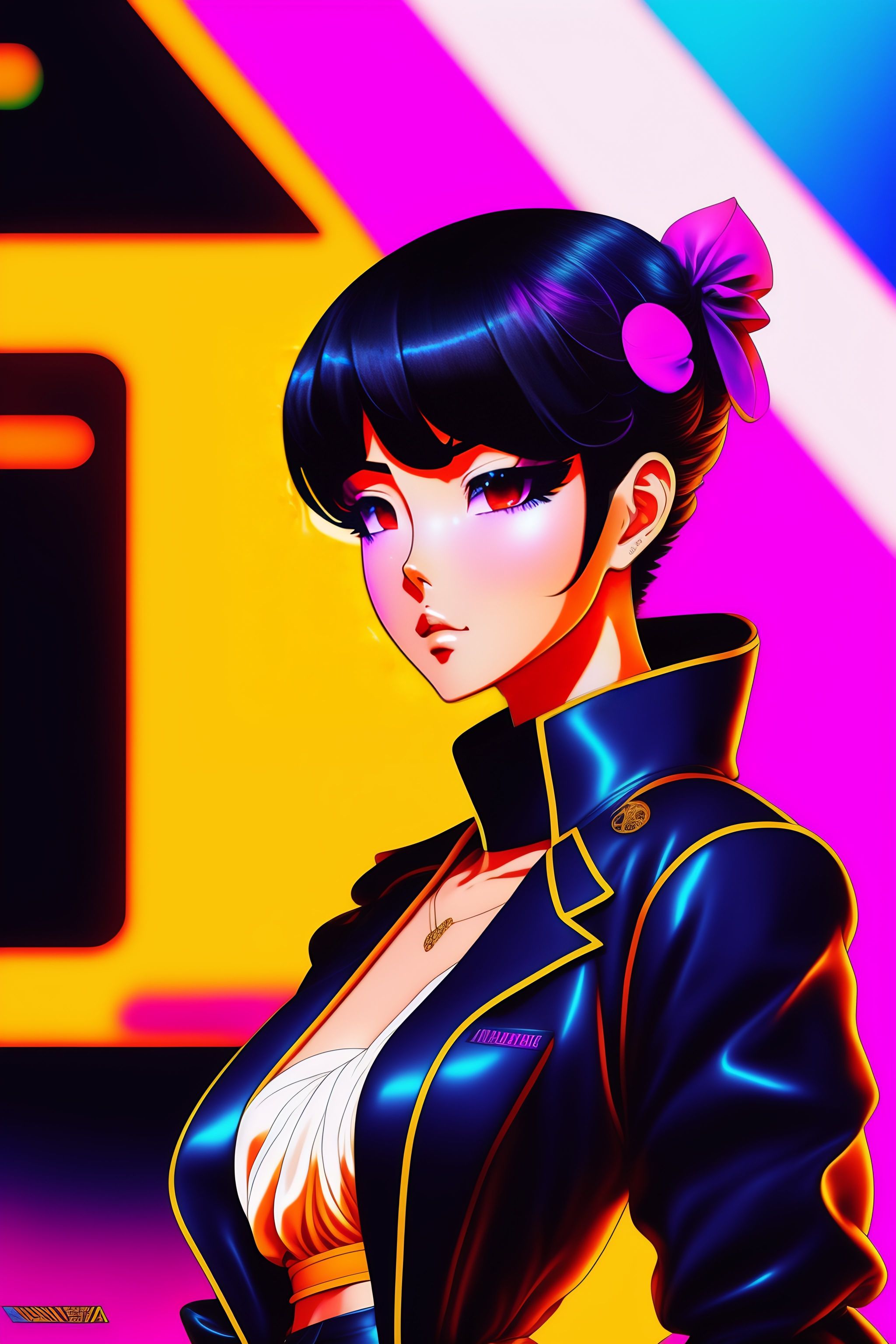 Lexica - Haute couture in the style of 90's vintage anime, neon, akira ...