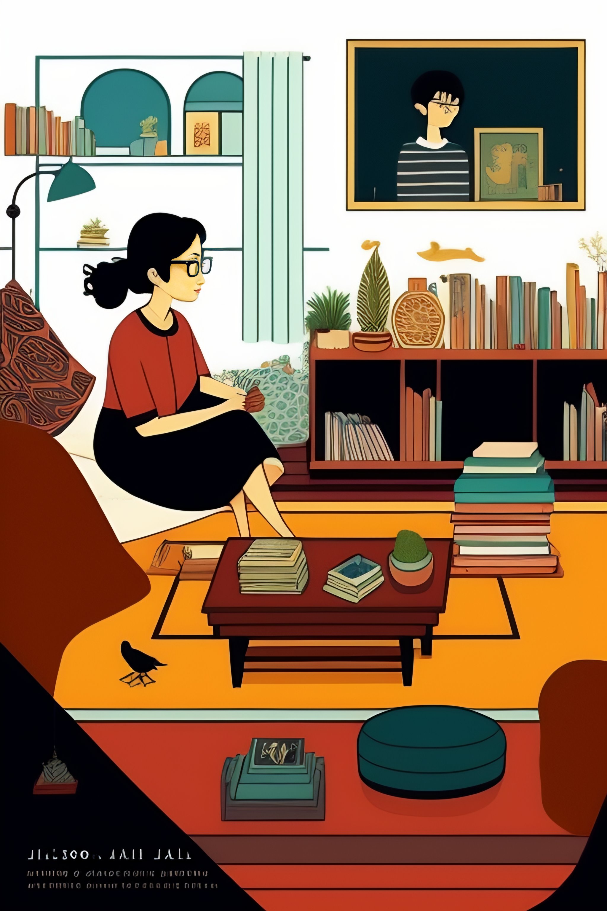 Lexica - Graphic memoir style. A cozy, lived-in home with personal ...