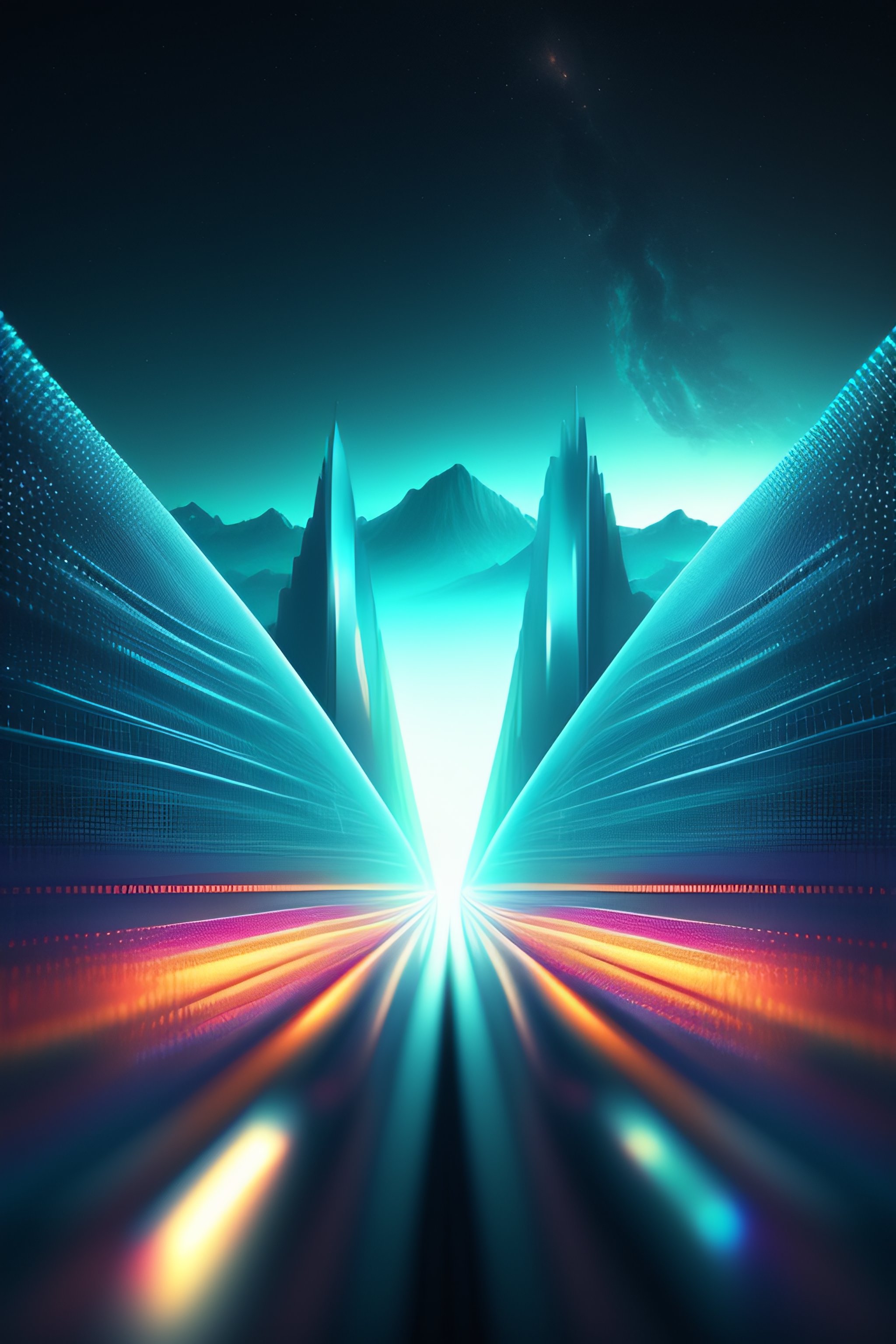 Lexica - Realistic digital matrix background