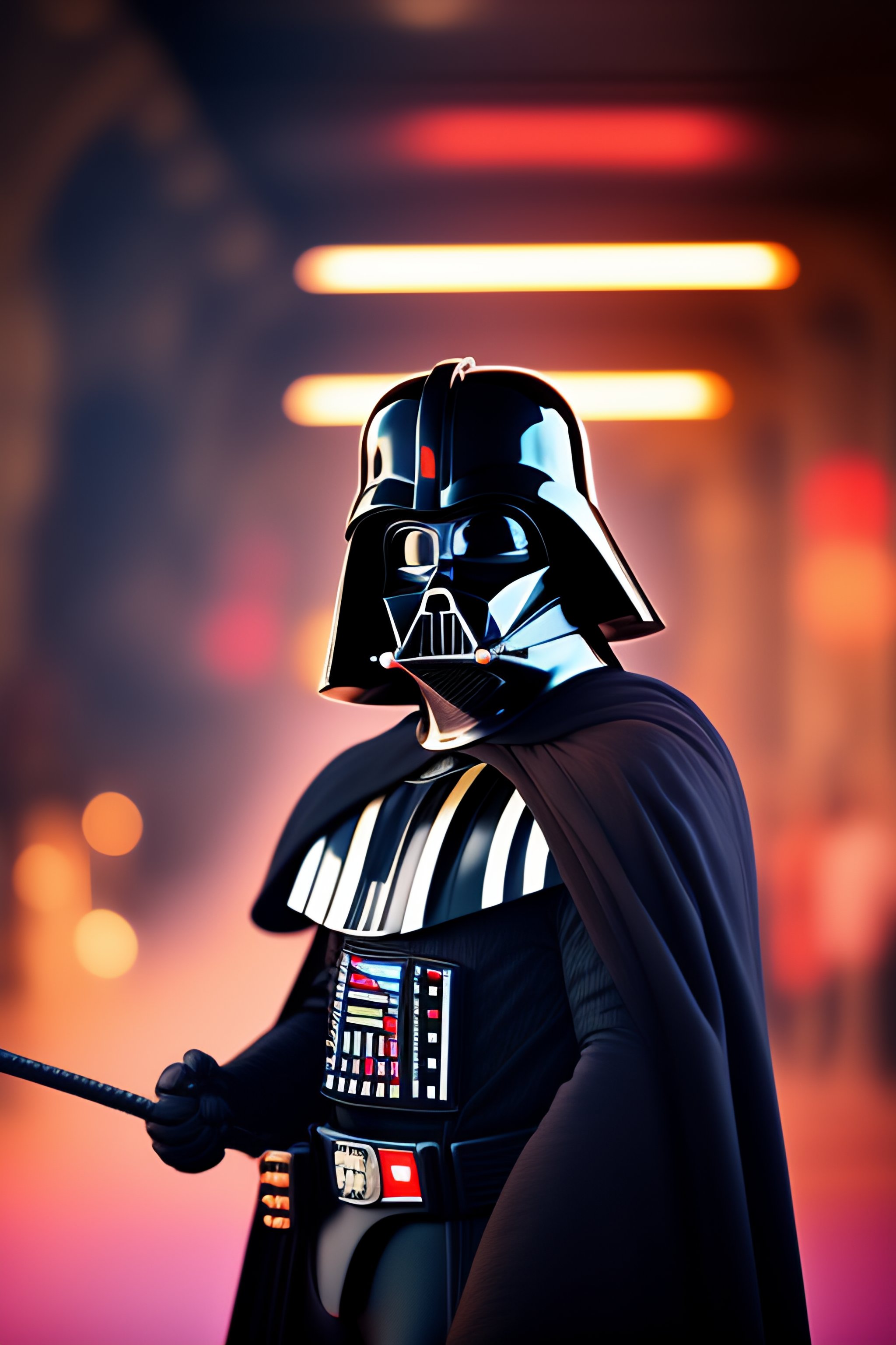 Lexica - Cute, Darth Vader, fight, attack, anime
