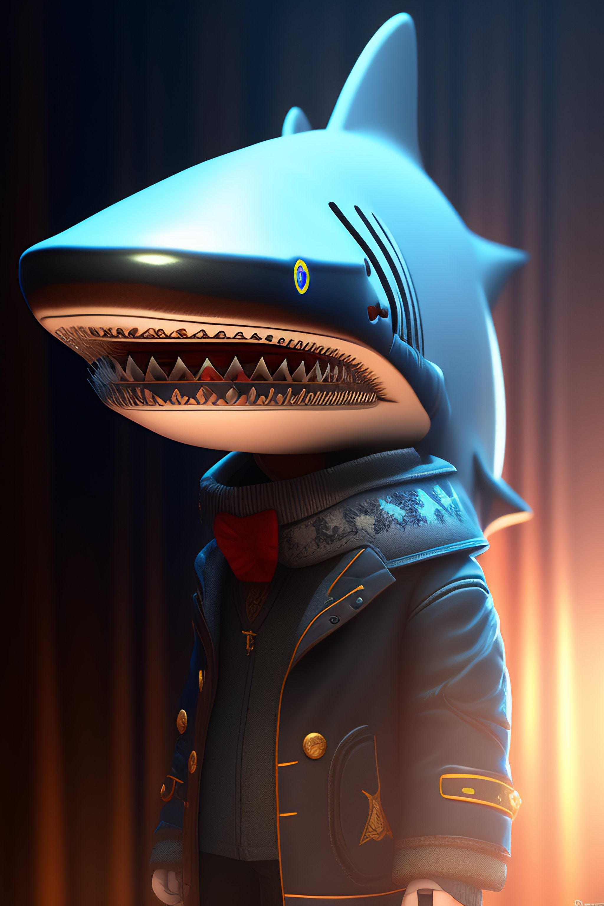 Lexica - Five nights at Freddy's, shark animatronic, digital art ...
