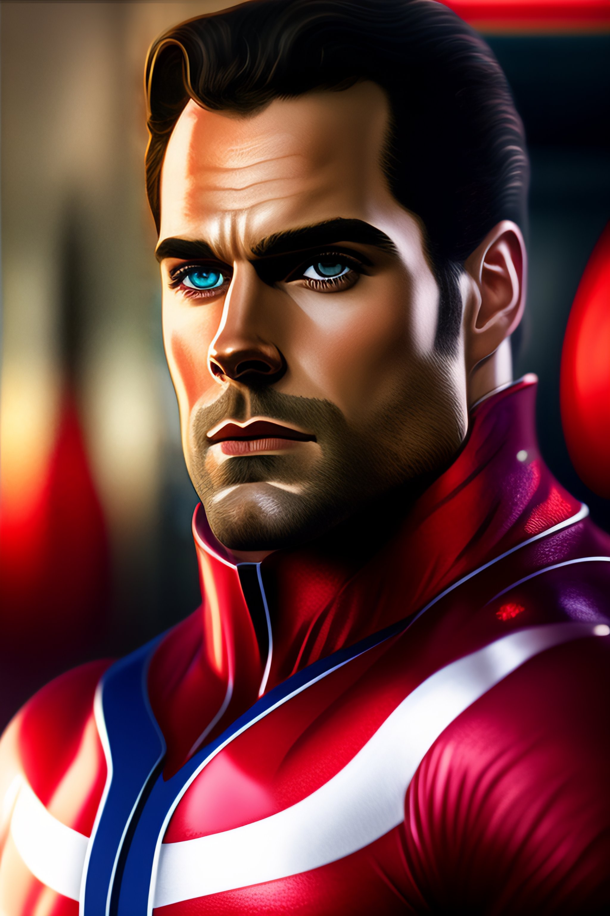 Lexica - Epic comic book cover, accurate hyper realistic Henry Cavill ...