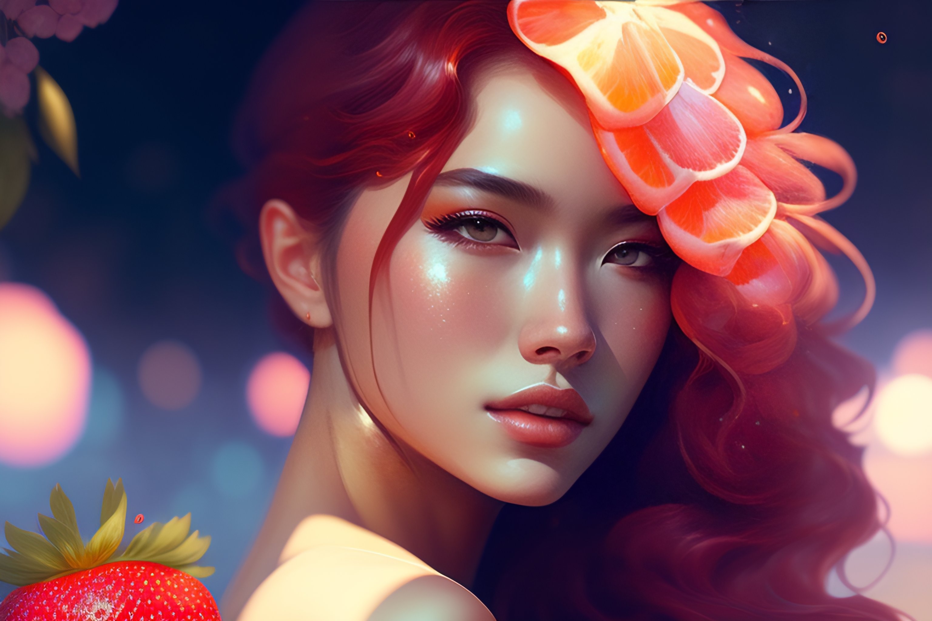 Lexica - Strawberry, aesthetic, award winning, ,artgerm, mucha ...