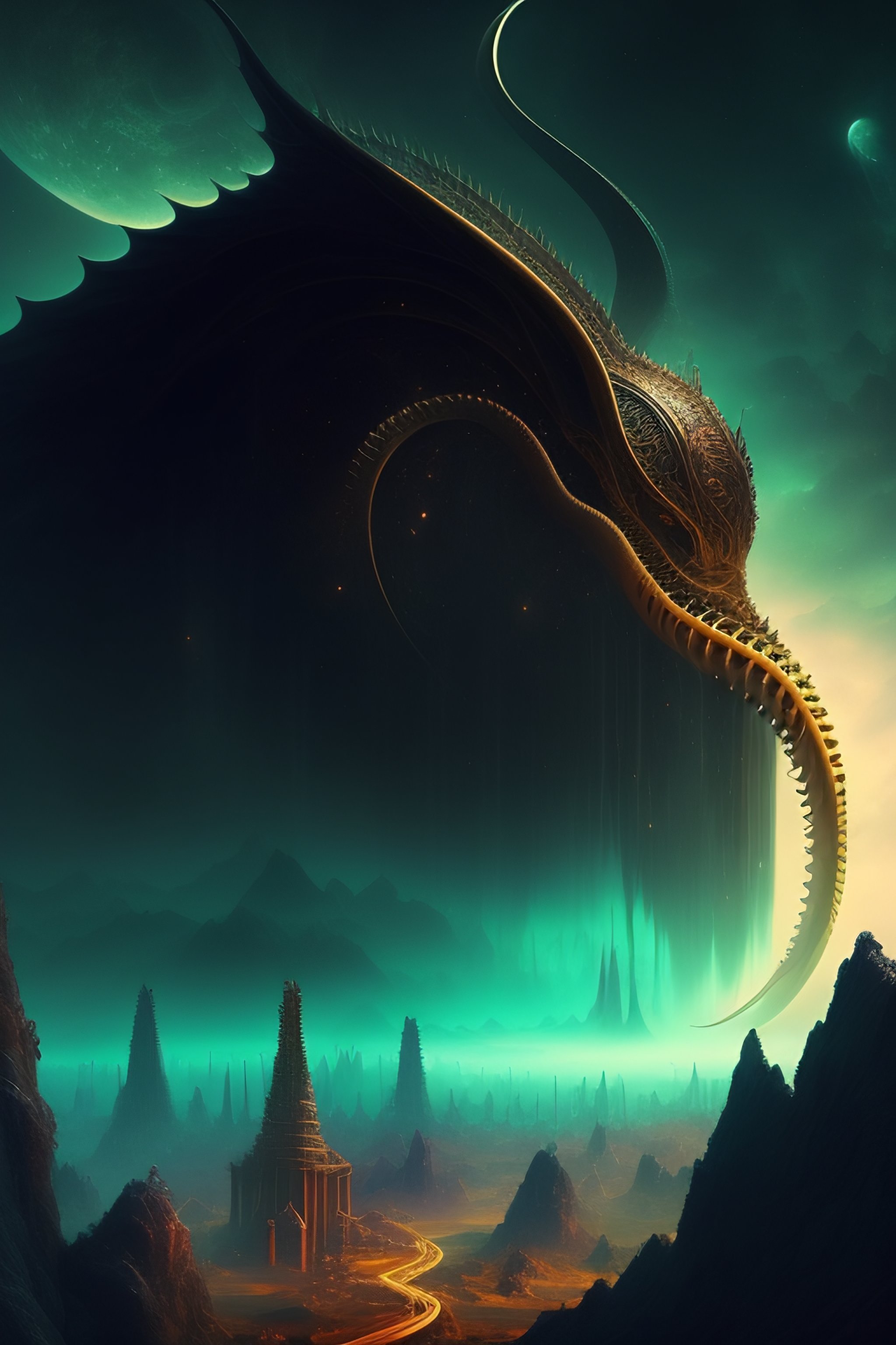 Lexica - Lovecraftian apocalypse. Cosmic horror. Fine details. Shadows