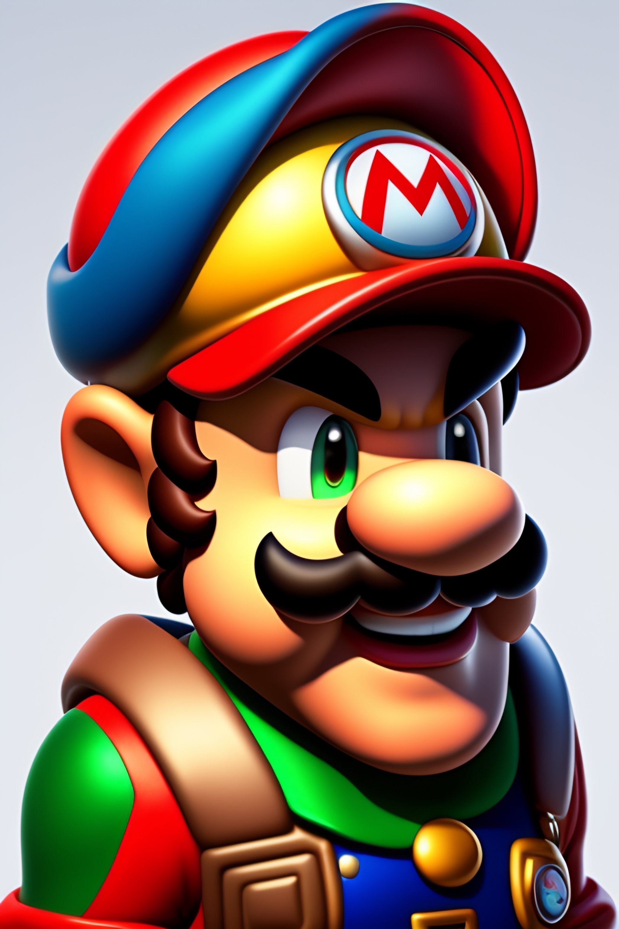 Lexica - Jim carry as a mario character in mario 64