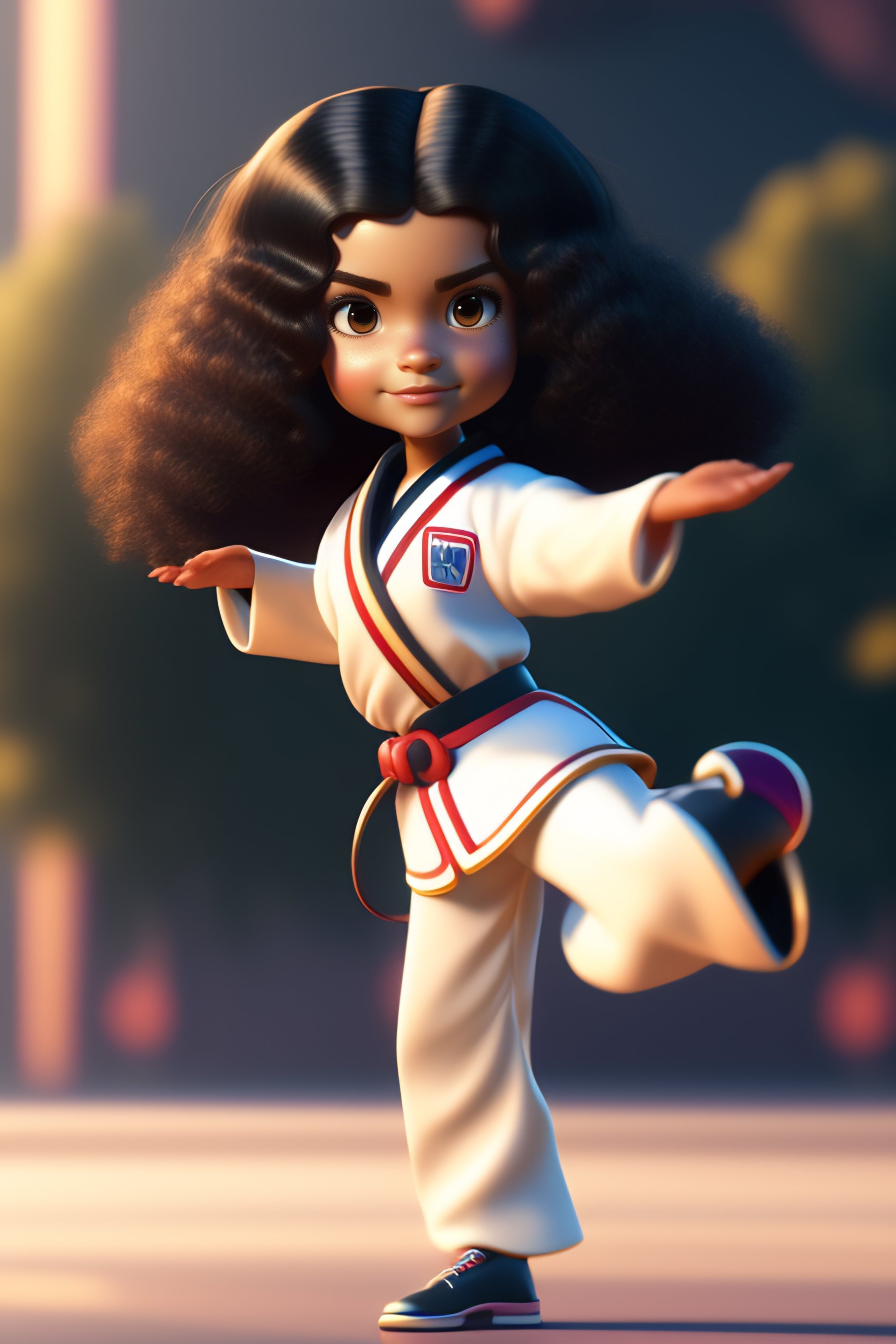 Lexica - Disney pixar visual of a sassy girl with shoulder length black ...