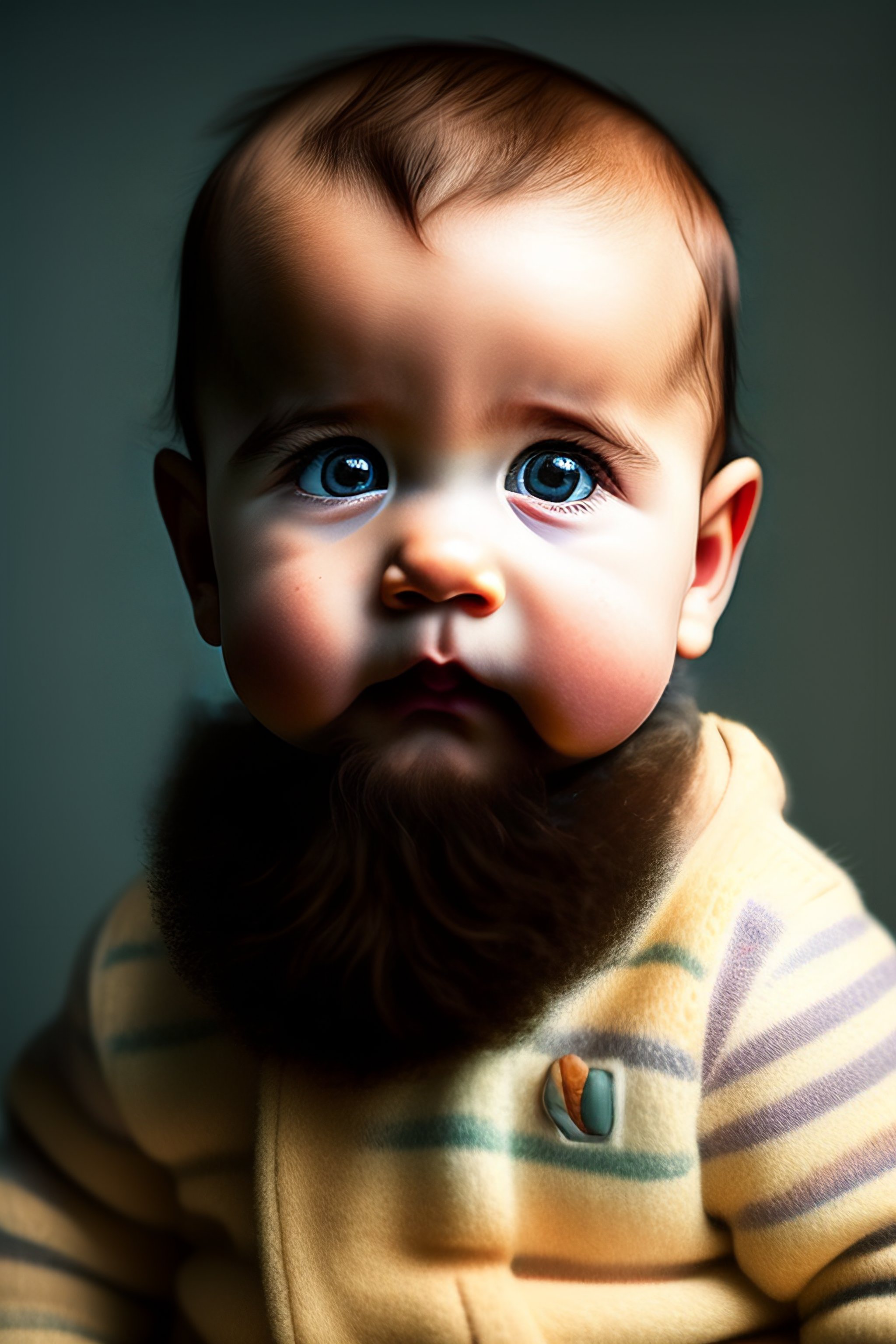 Lexica - Cute baby with beard