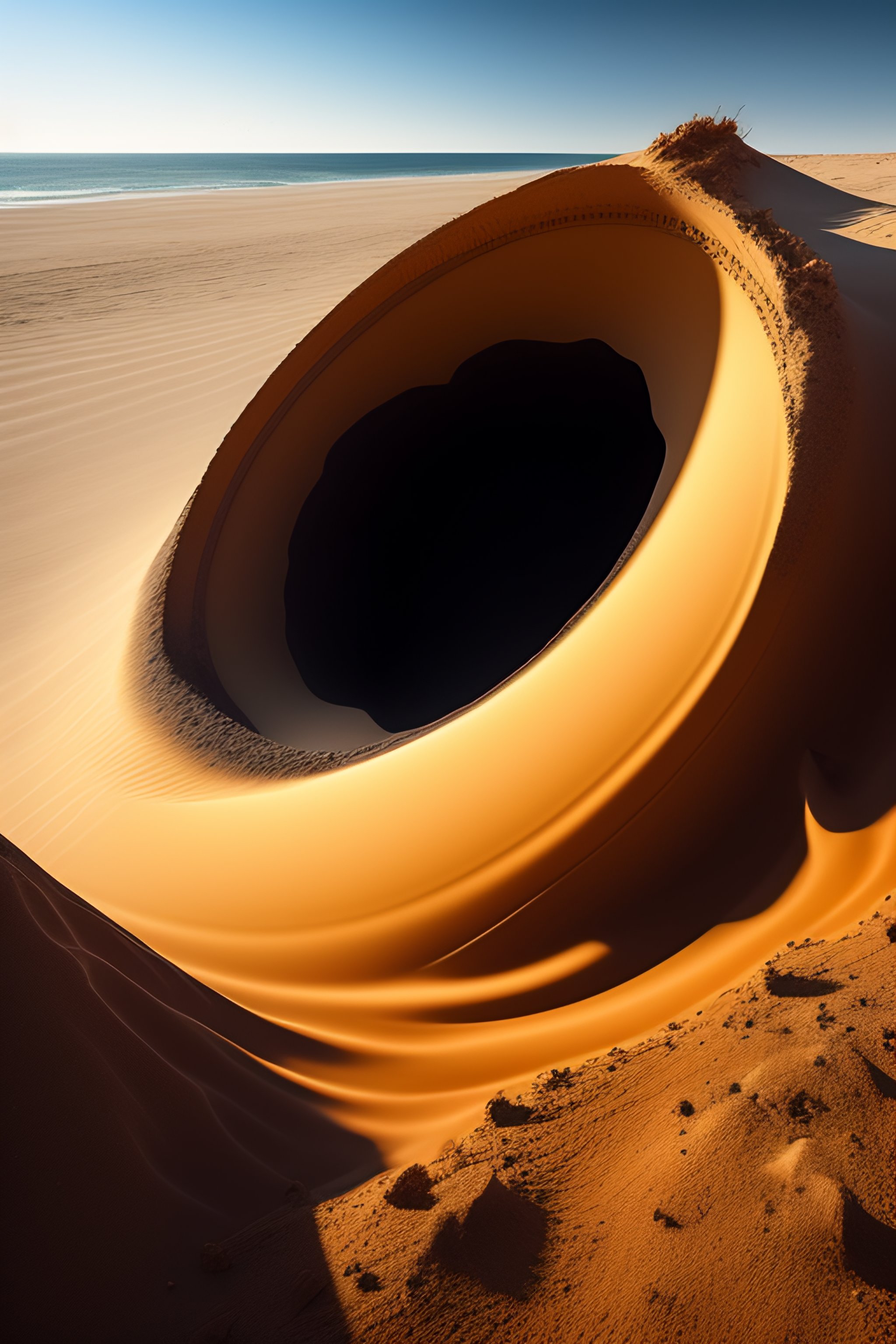 Lexica - Meteor crash on impact with flying sand, ultra realistic, high ...