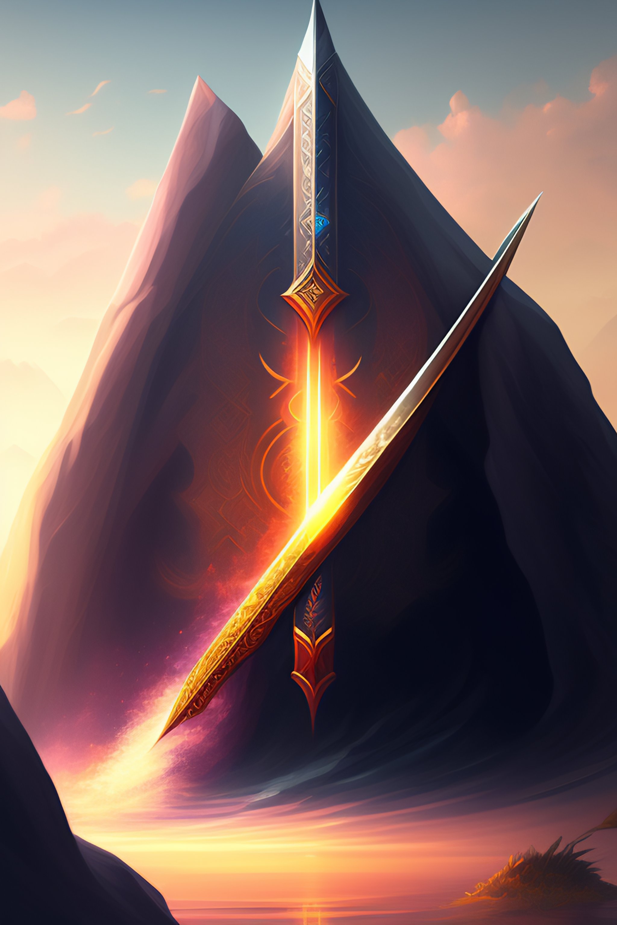 Lexica - A painting of wizard sword digital art, isometric, artstation hd