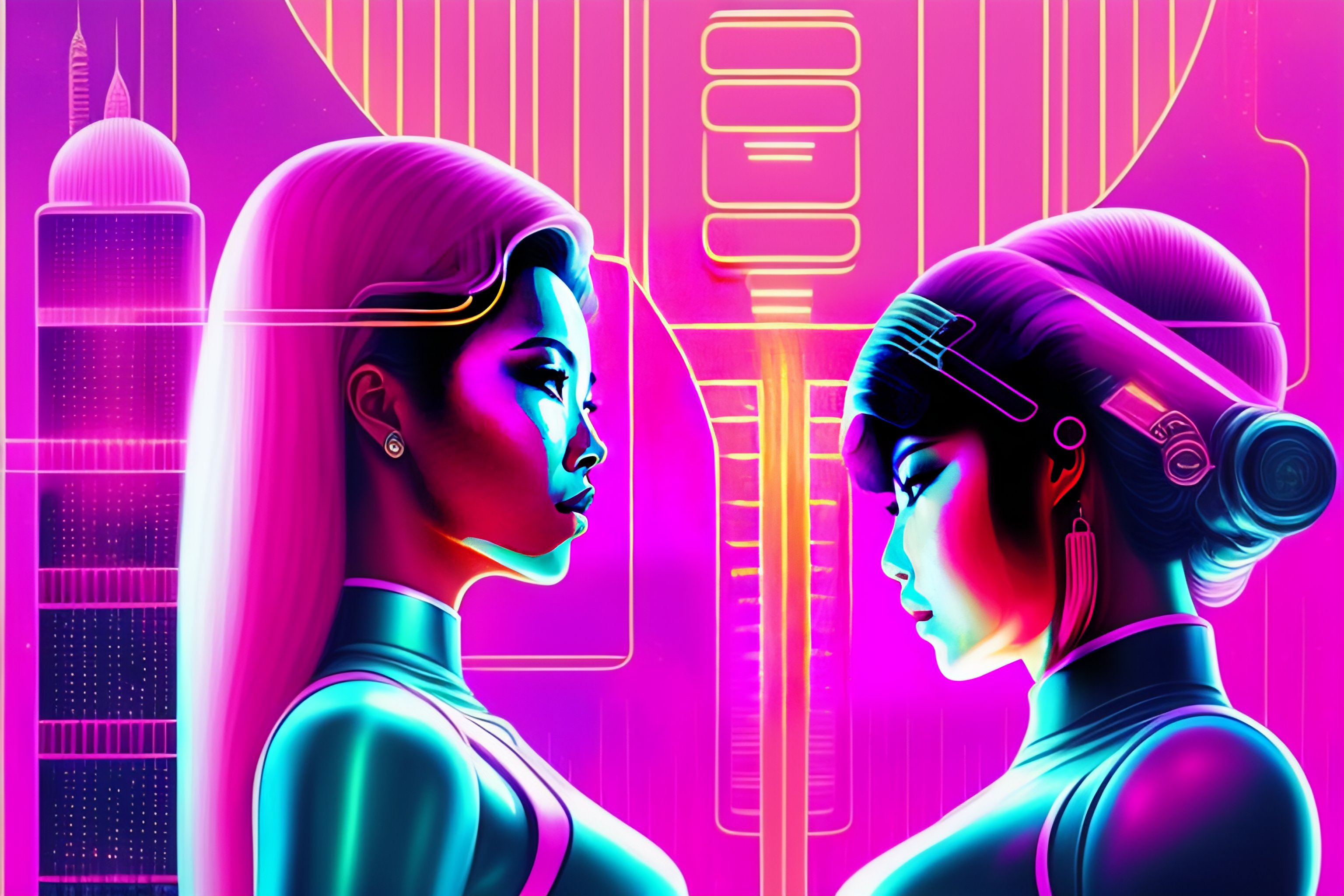 Lexica - Highly detailed 70s futuristic illustration of DNA in a ...