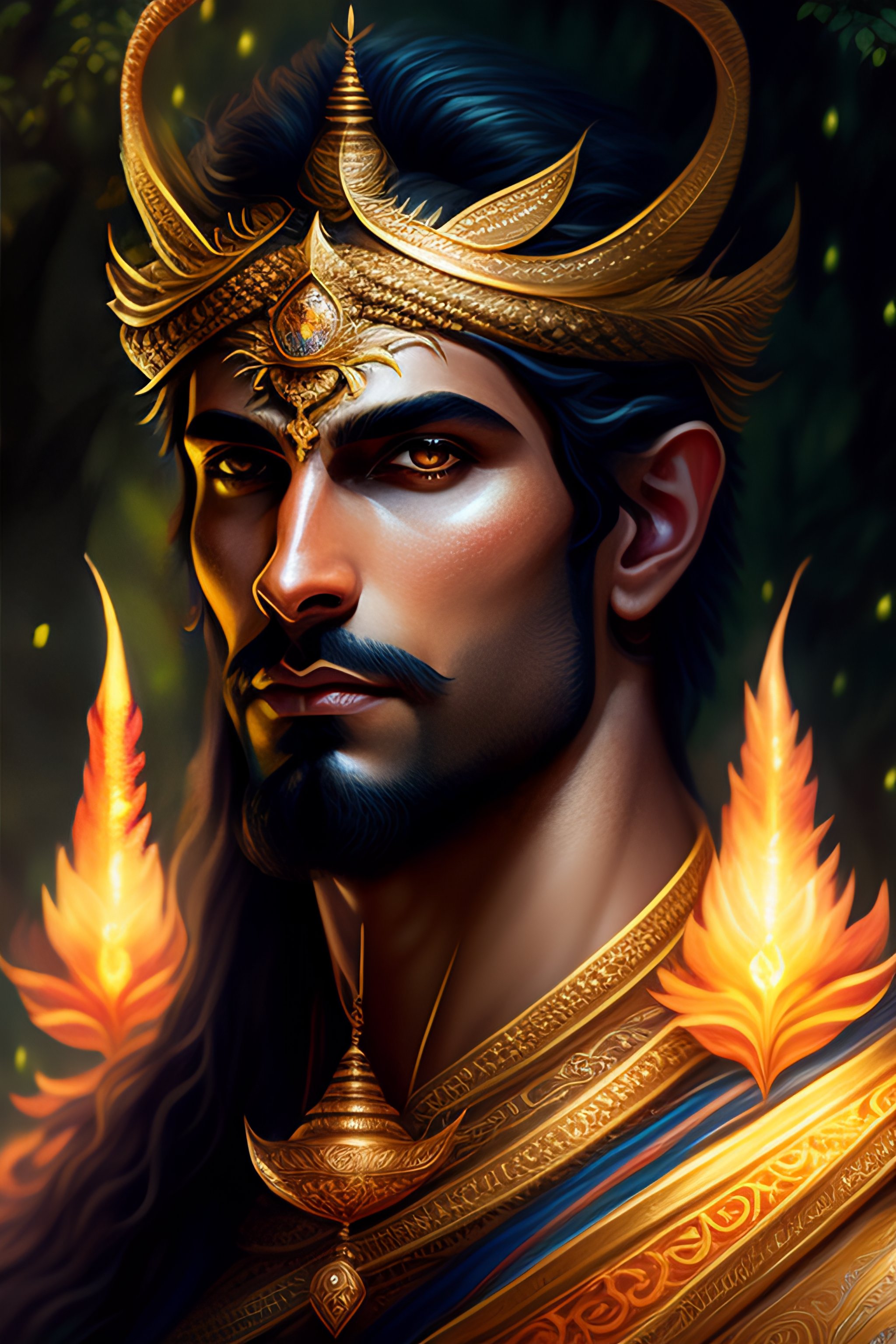 Lexica - Symmetry portrait of lord shiva male king of snakes of fangorn ...