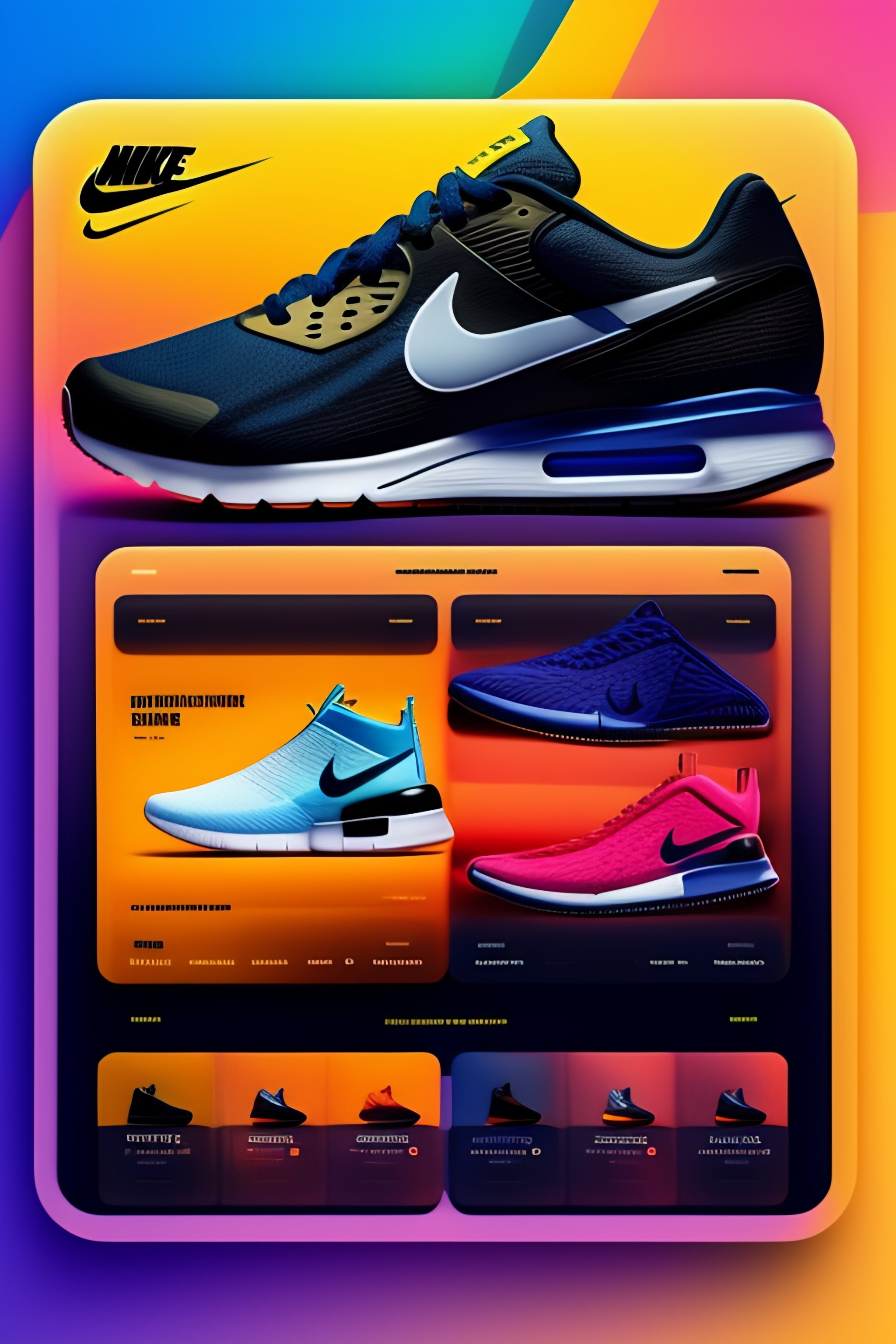Lexica - Modern beautiful Nike sports shoe website ui ux