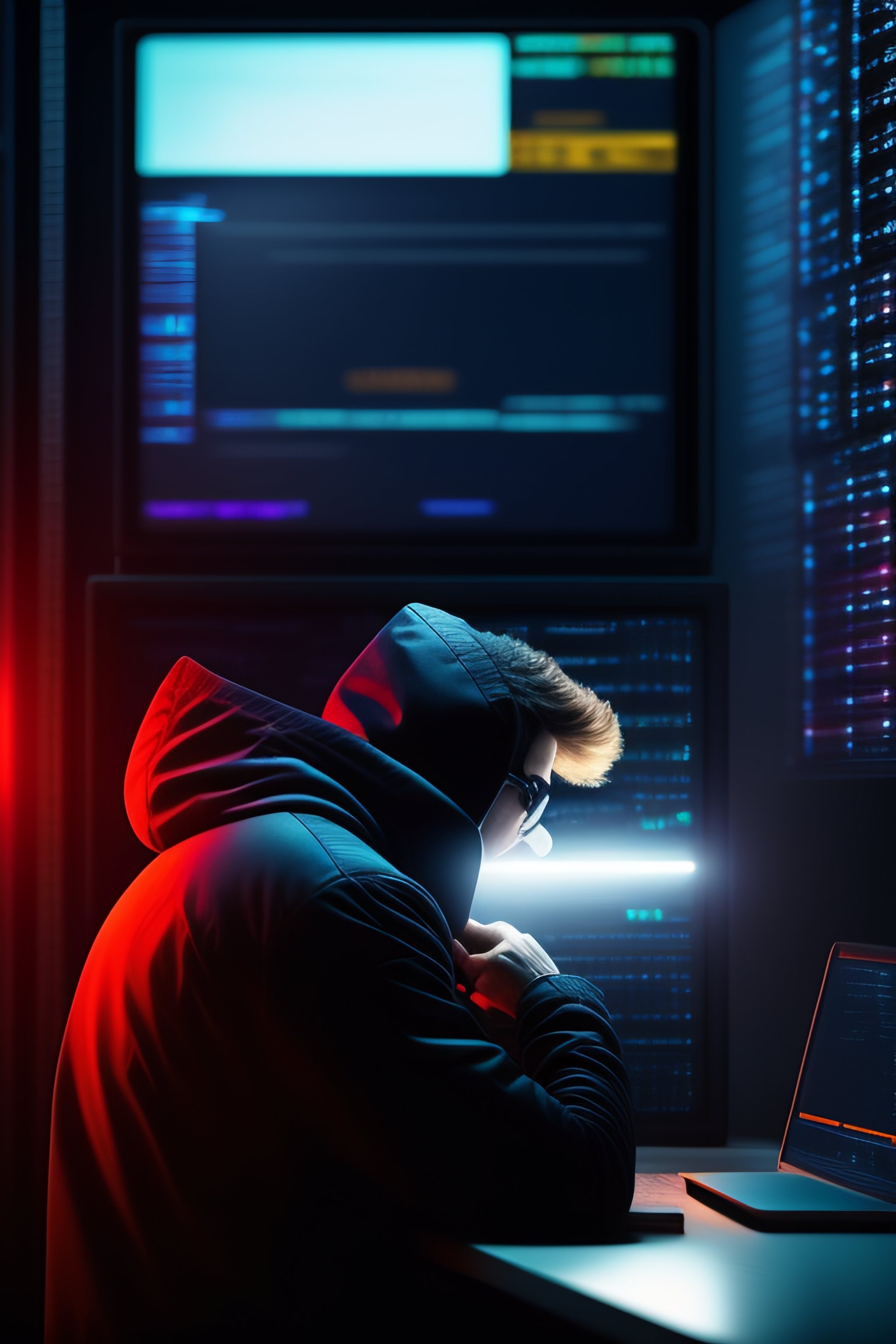 Lexica - An silent man being a hacker, hacking into the mainframe ...