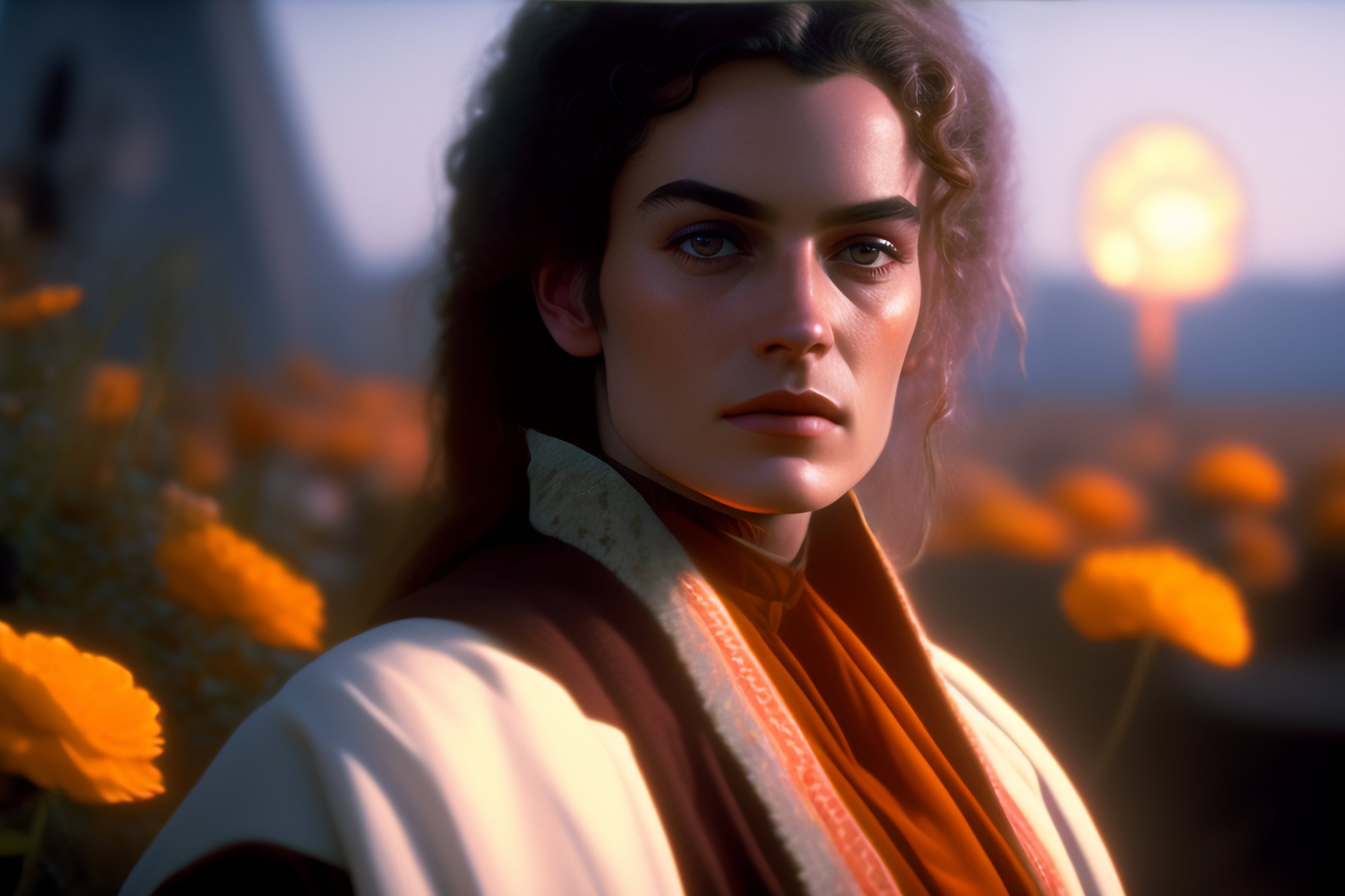 Lexica - Portrait of a unkempt scruffy sleepless female cleric with ...