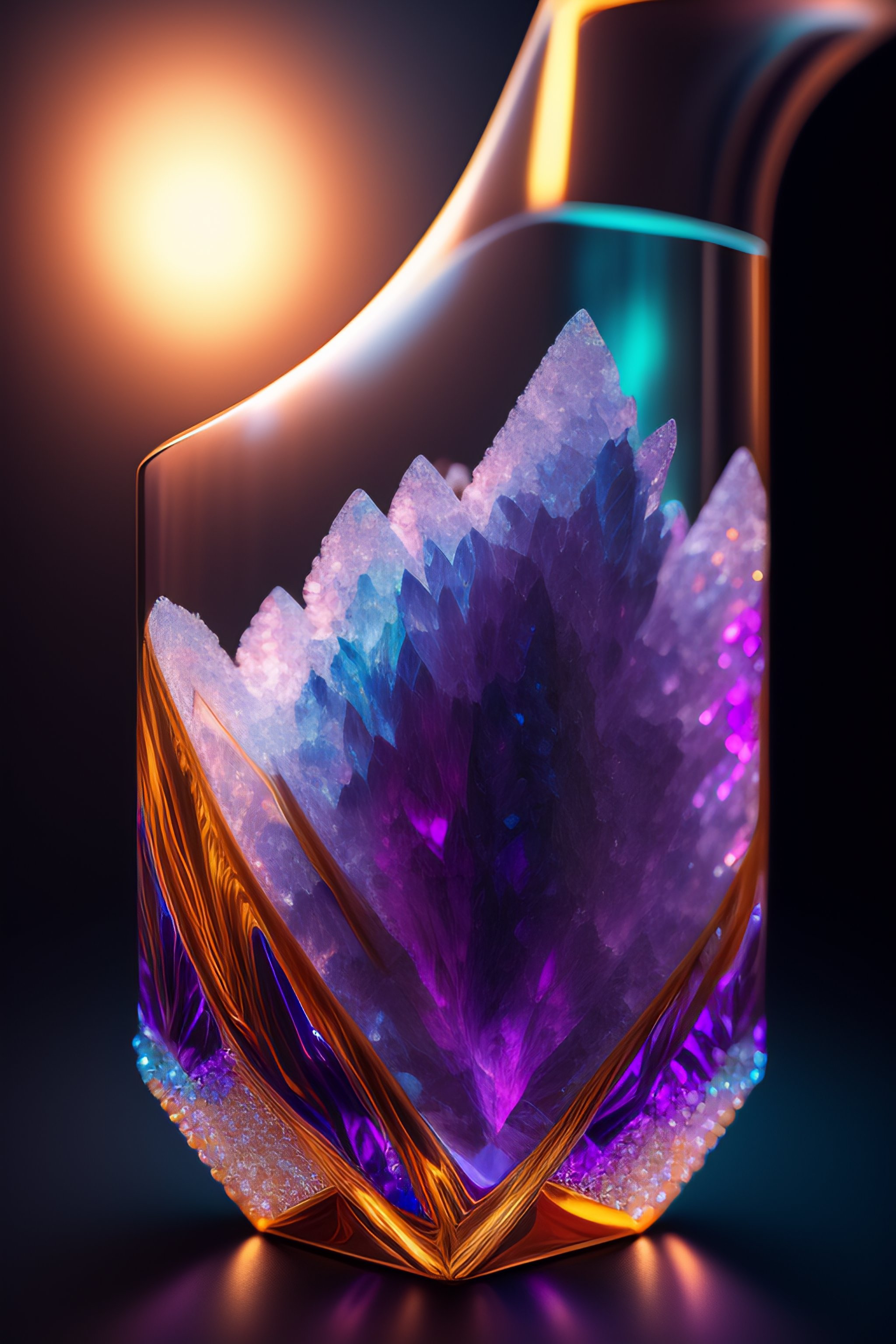 Lexica - Very beautiful crystalline hands carved from crystals and ...